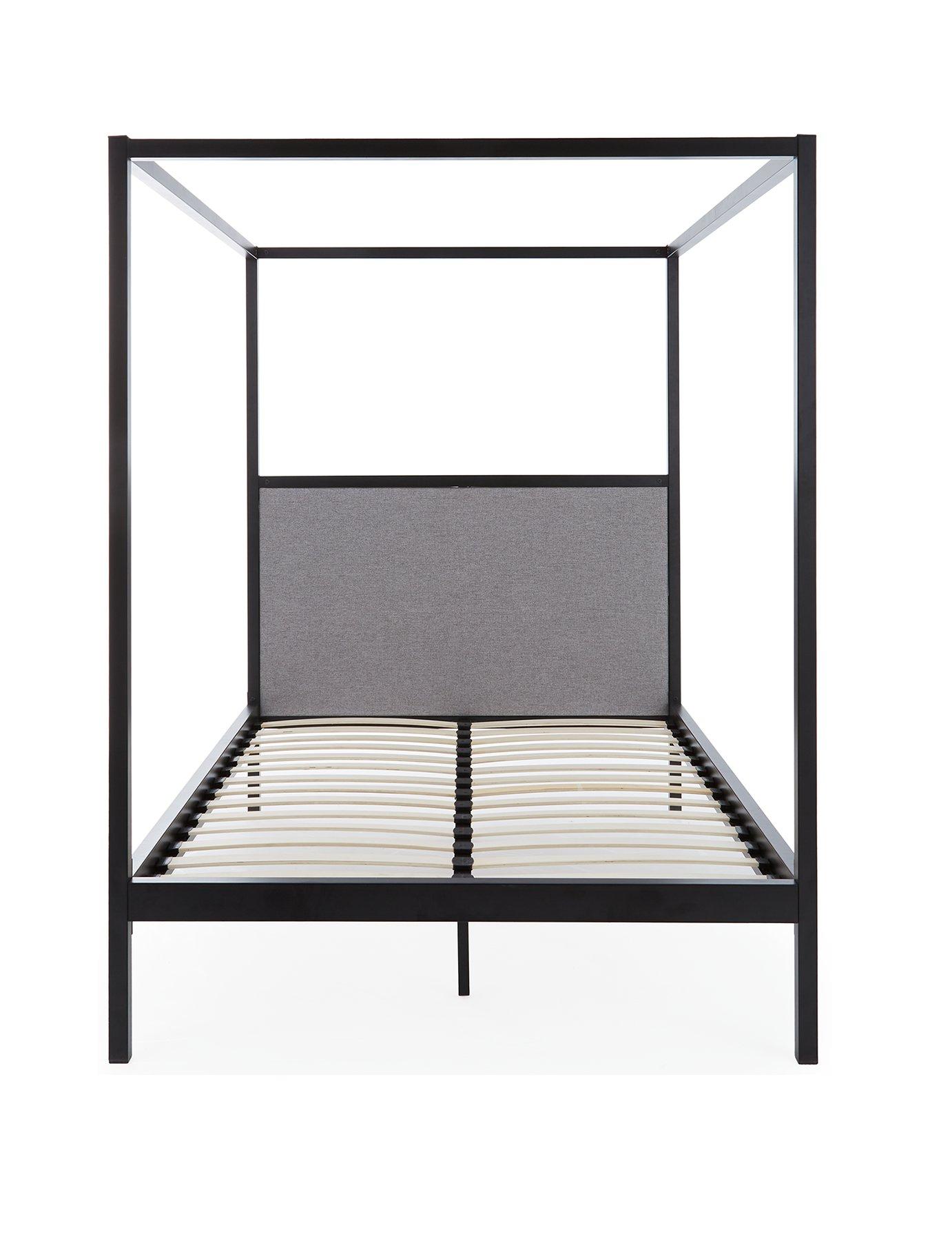 Very Home Hampton 4 Poster Metal Bed Frame with Mattress Options (Buy ...