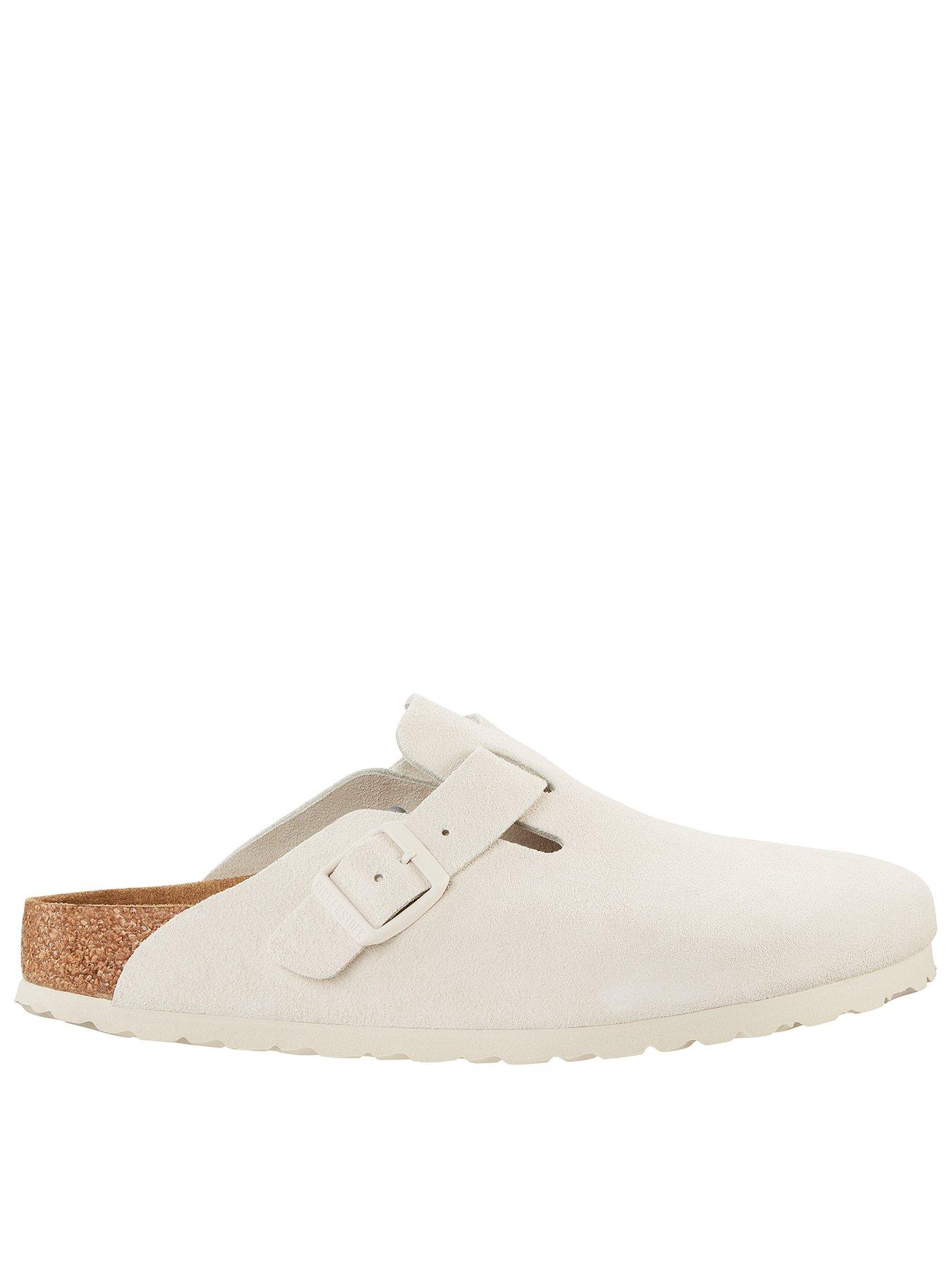 Birkenstock Boston Suede Clogs - White | Very