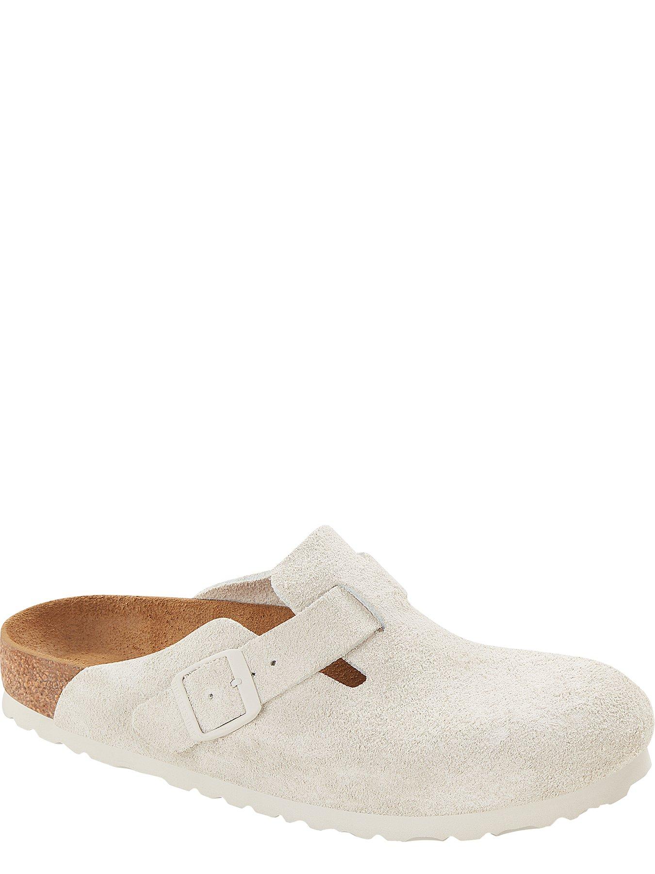 Birkenstock Boston Suede Clogs - White | Very