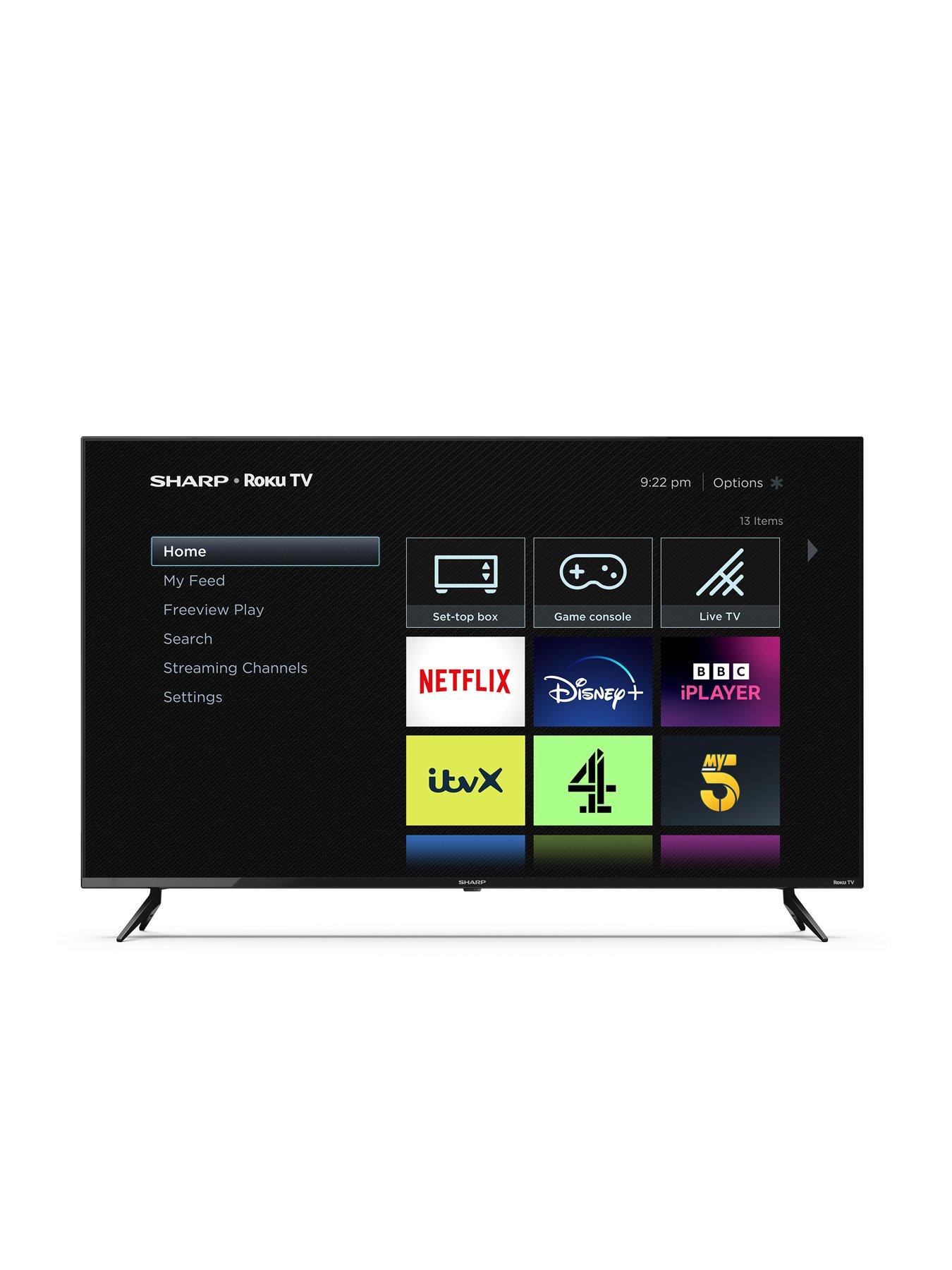 Sharp 55FJ2K, 55 inch, 4K UHD, Roku Smart TV | Very.co.uk