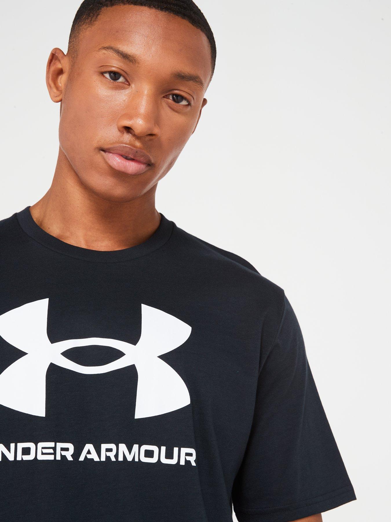 UNDER ARMOUR Men's Training Sportstyle Logo T-Shirt - Black/White | Very