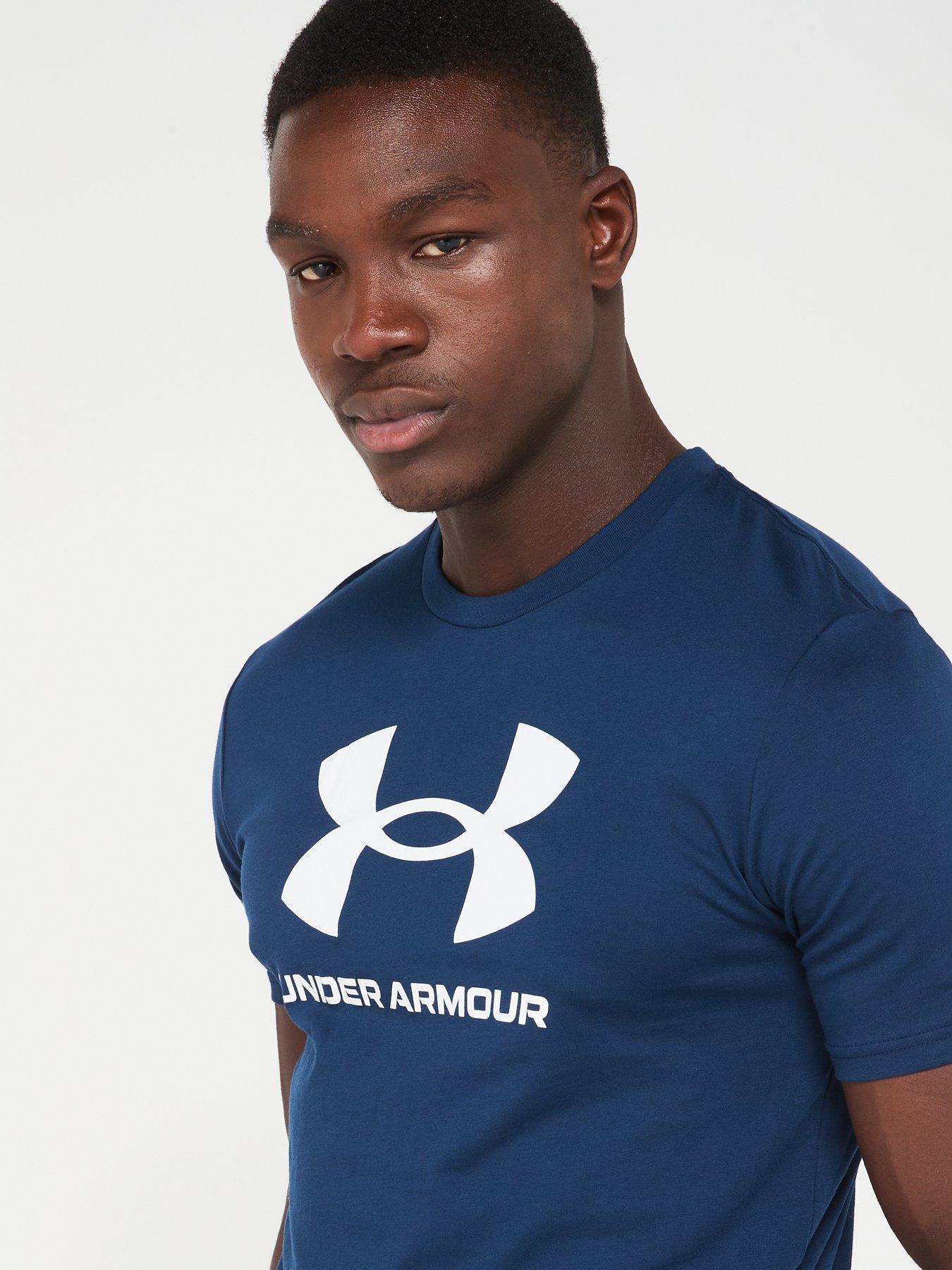 UNDER ARMOUR Men's Training Sportstyle Logo T-Shirt - Navy/White | Very