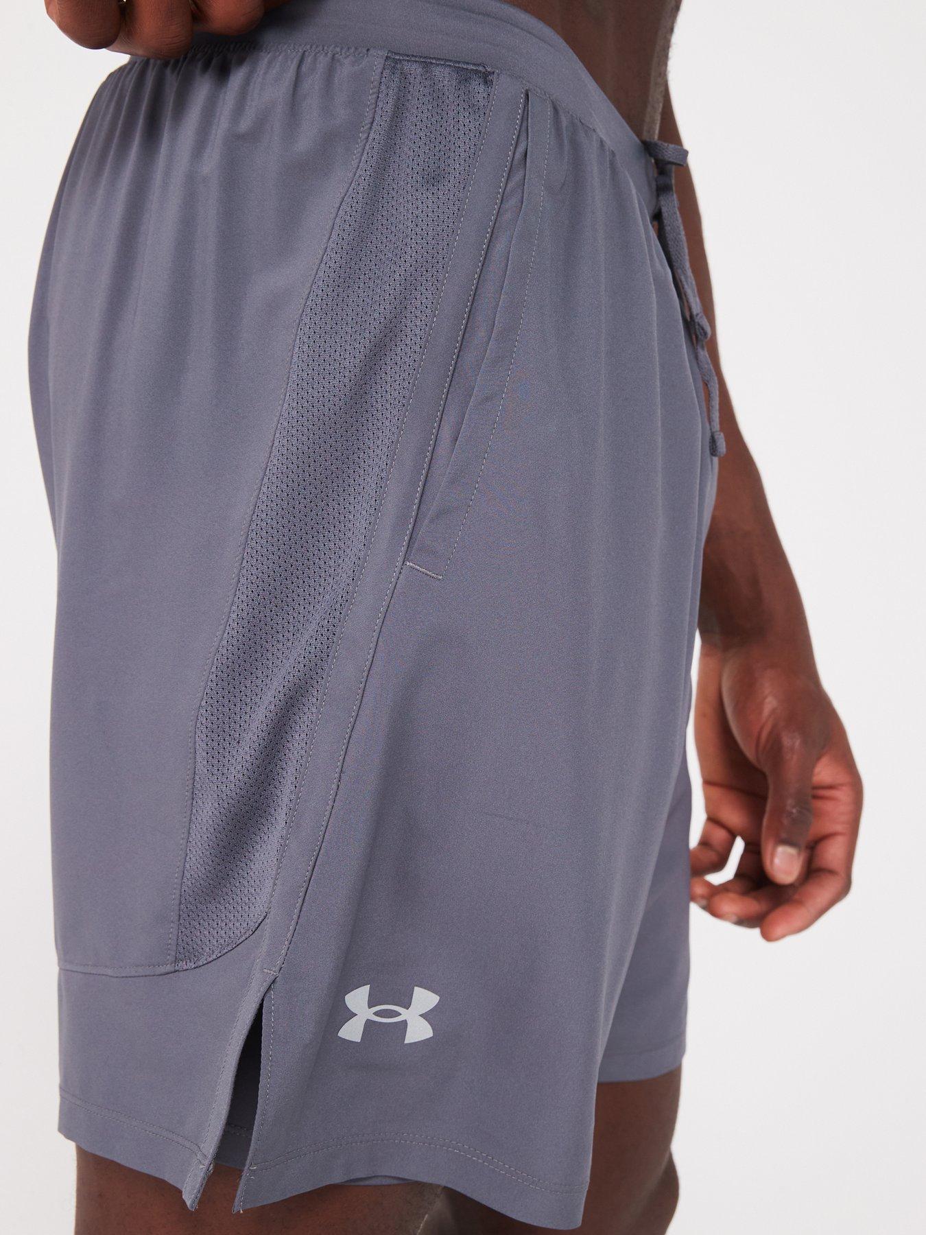 UNDER ARMOUR Mens Running Launch 7inch 2in1 Shorts - Grey | Very