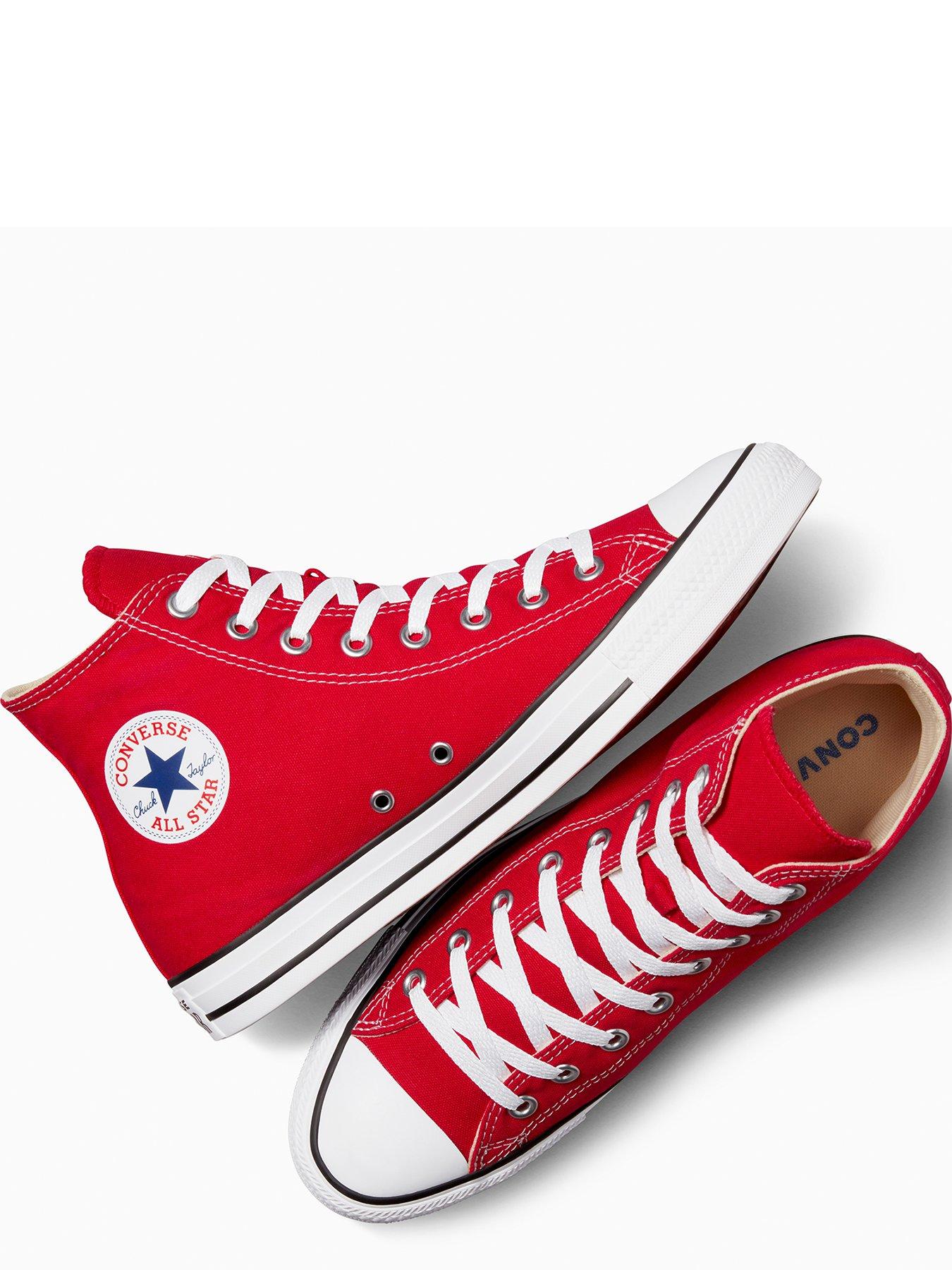 Converse Hi Top Trainers - Red | Very.co.uk