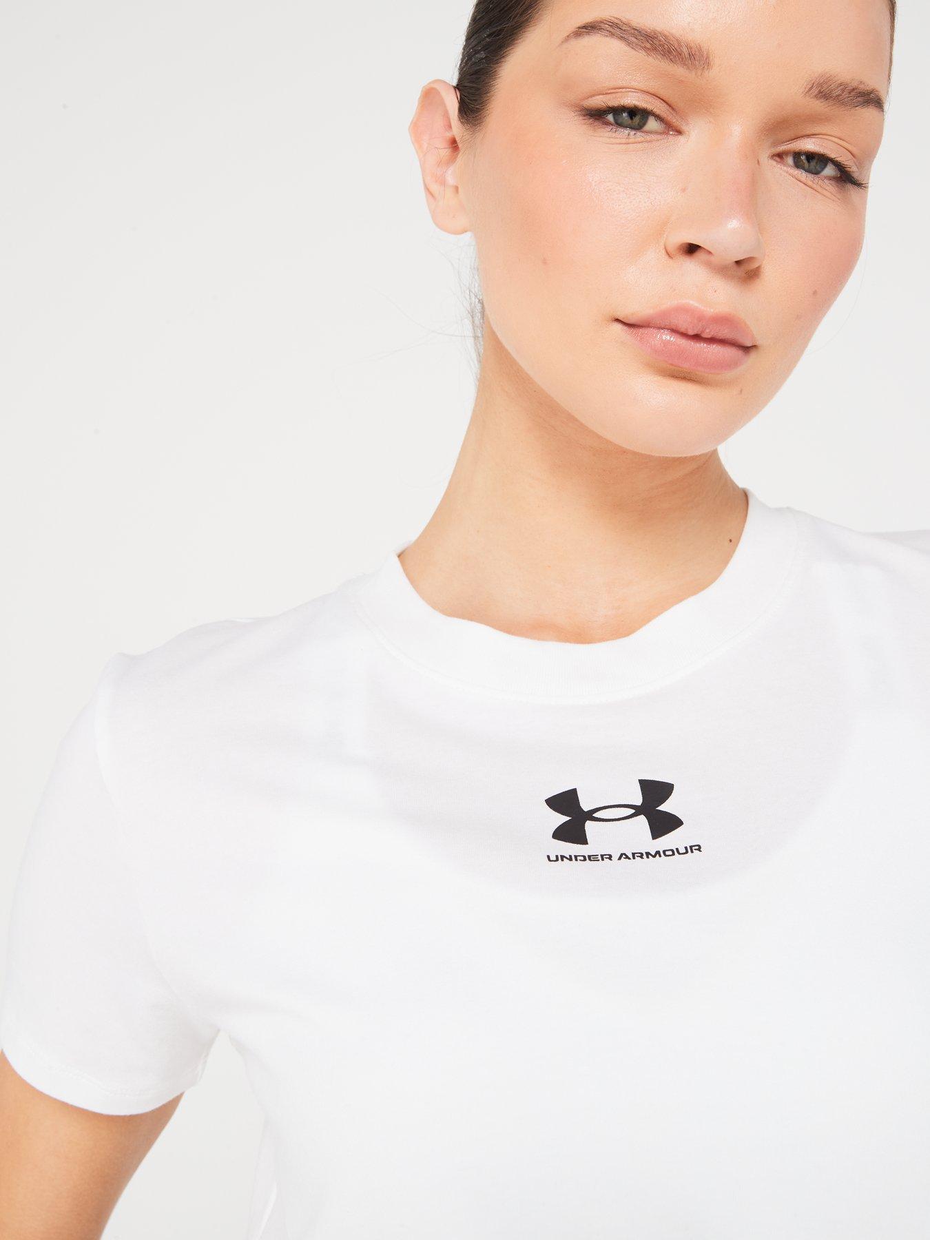 UNDER ARMOUR Womens Off Campus Core T-shirt - White/black | Very