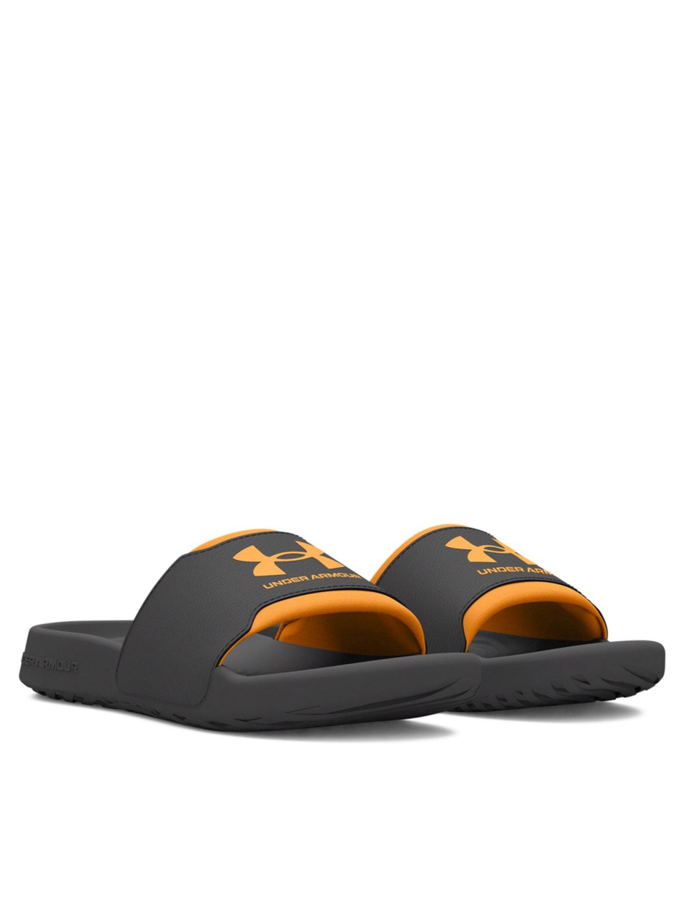 UNDER ARMOUR Mens Ignite Select Slides - Grey/Orange | Very