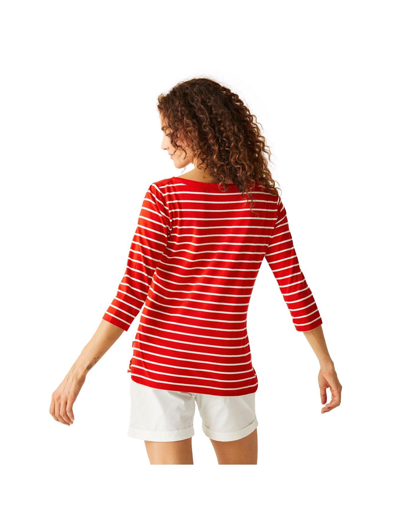 Regatta Womens Bayletta Tee - Red/ White | Very