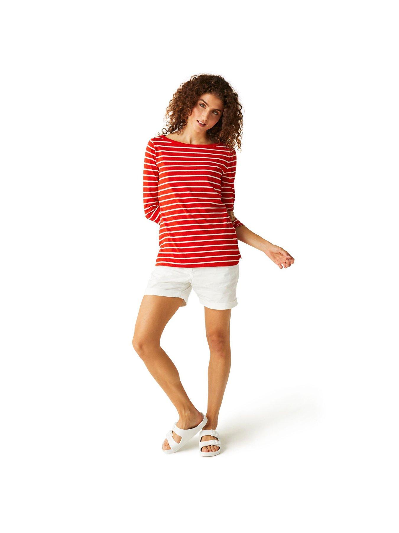 Regatta Womens Bayletta Tee - Red/ White | Very