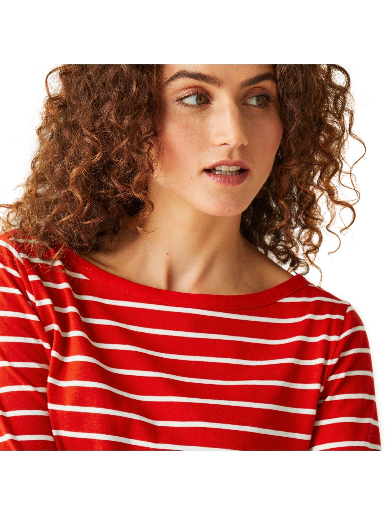Regatta Womens Bayletta Tee - Red/ White | Very