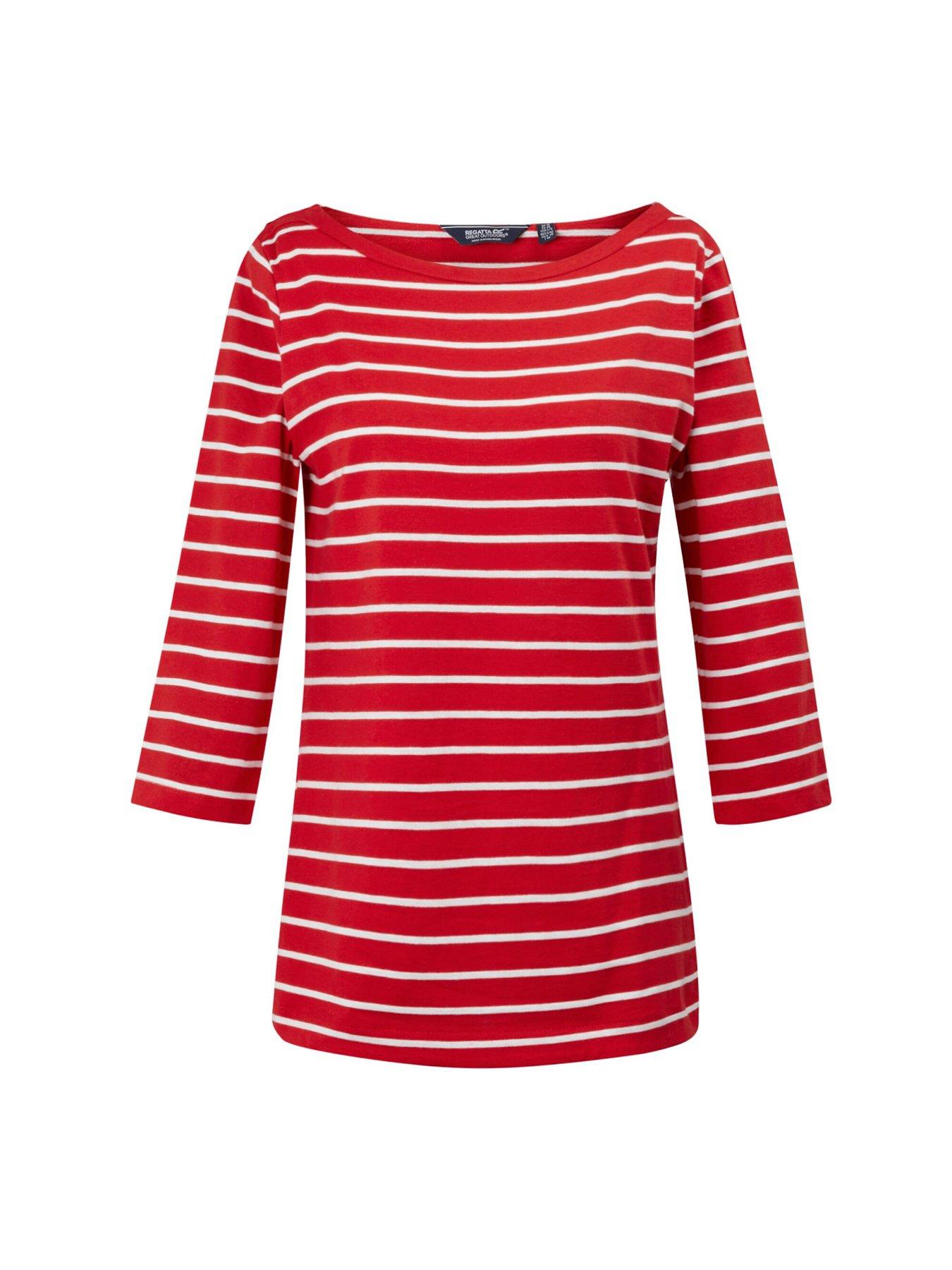 Regatta Womens Bayletta Tee - Red/ White | Very