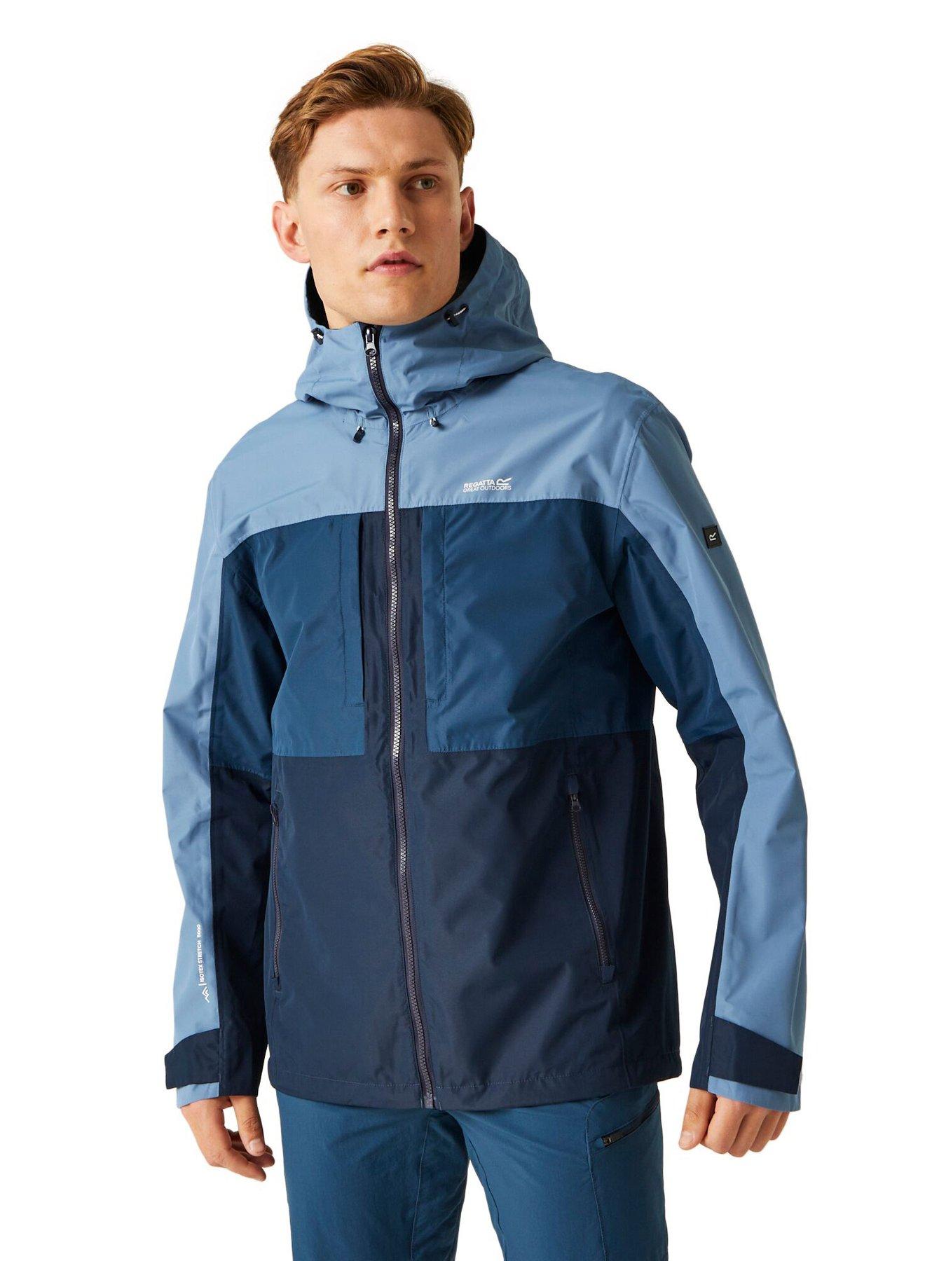 Regatta Mens Maland Waterproof Shell - Blue Multi | Very