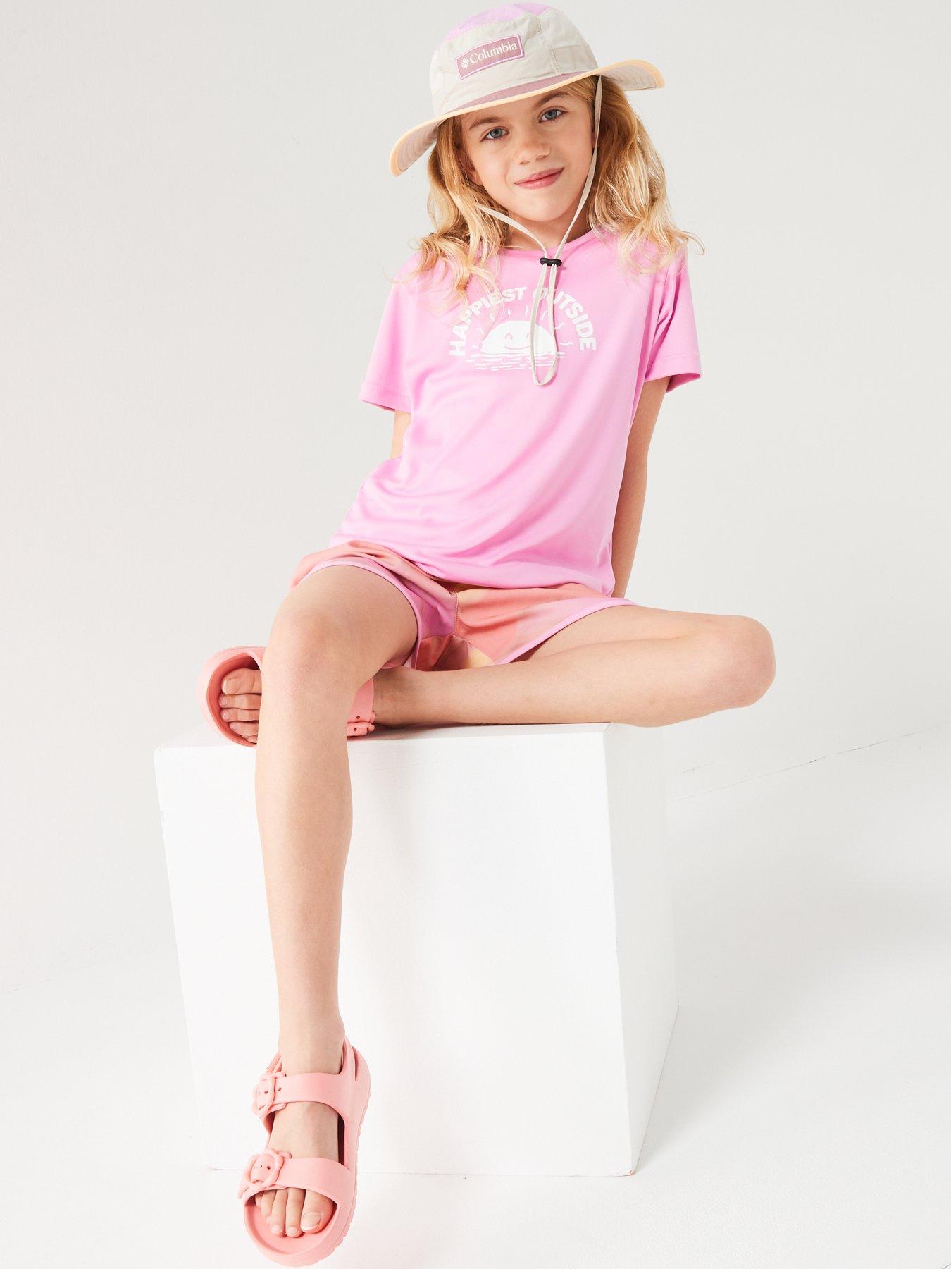 Columbia Youth Girls Fork Stream Short Sleeve Graphic Shirt - Pink | Very