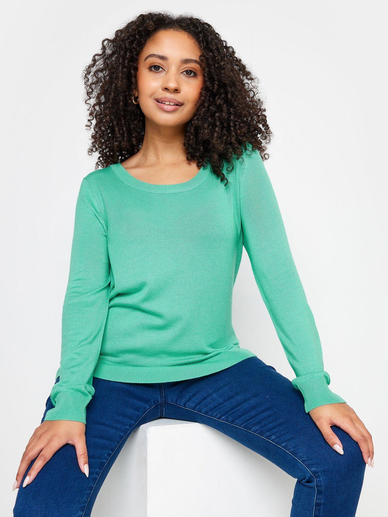 M&Co Petite Petite Mint Crew Neck Jumper | Very