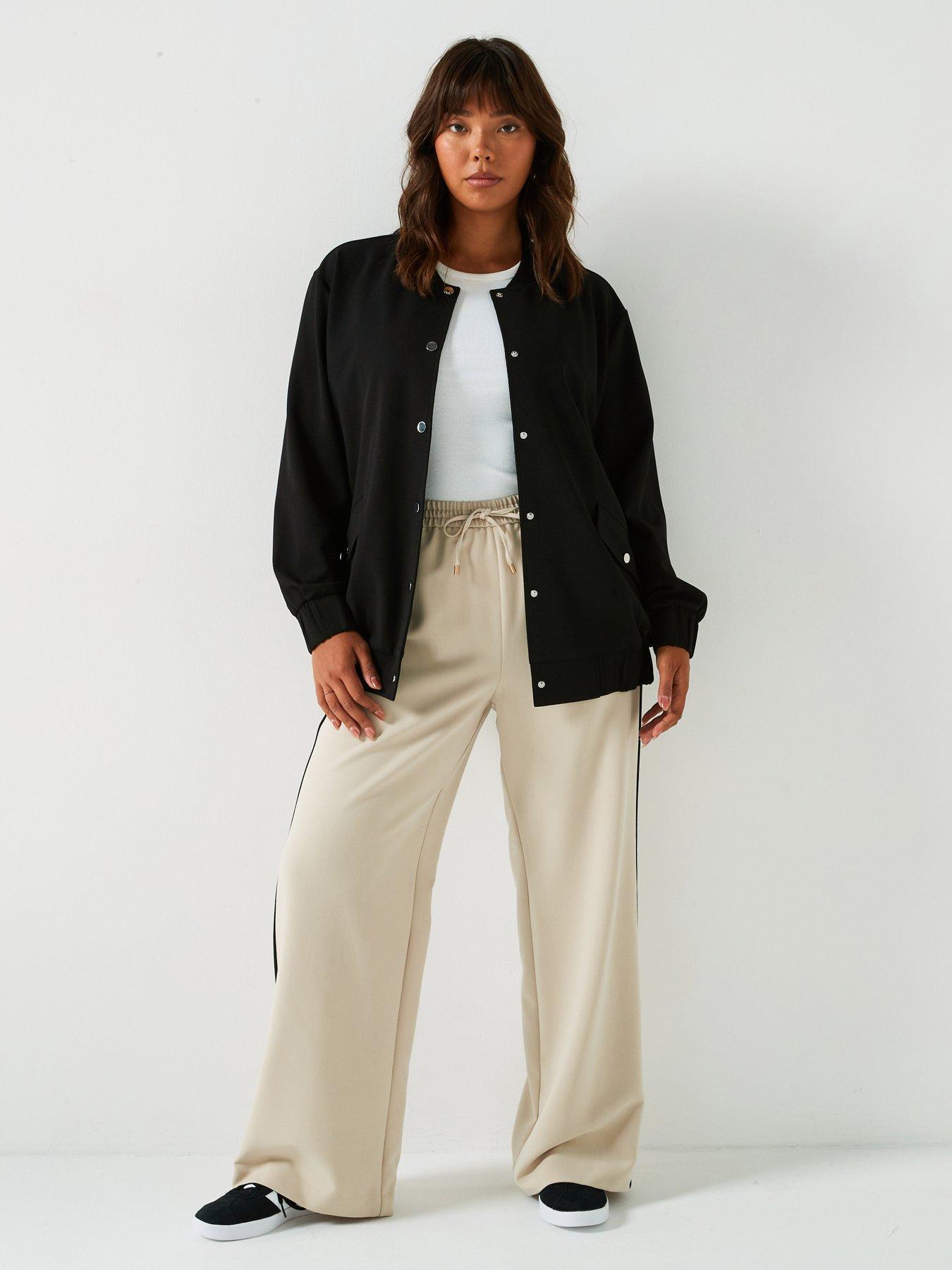 V by Very Curve Stretch Bomber Jacket - Black | Very