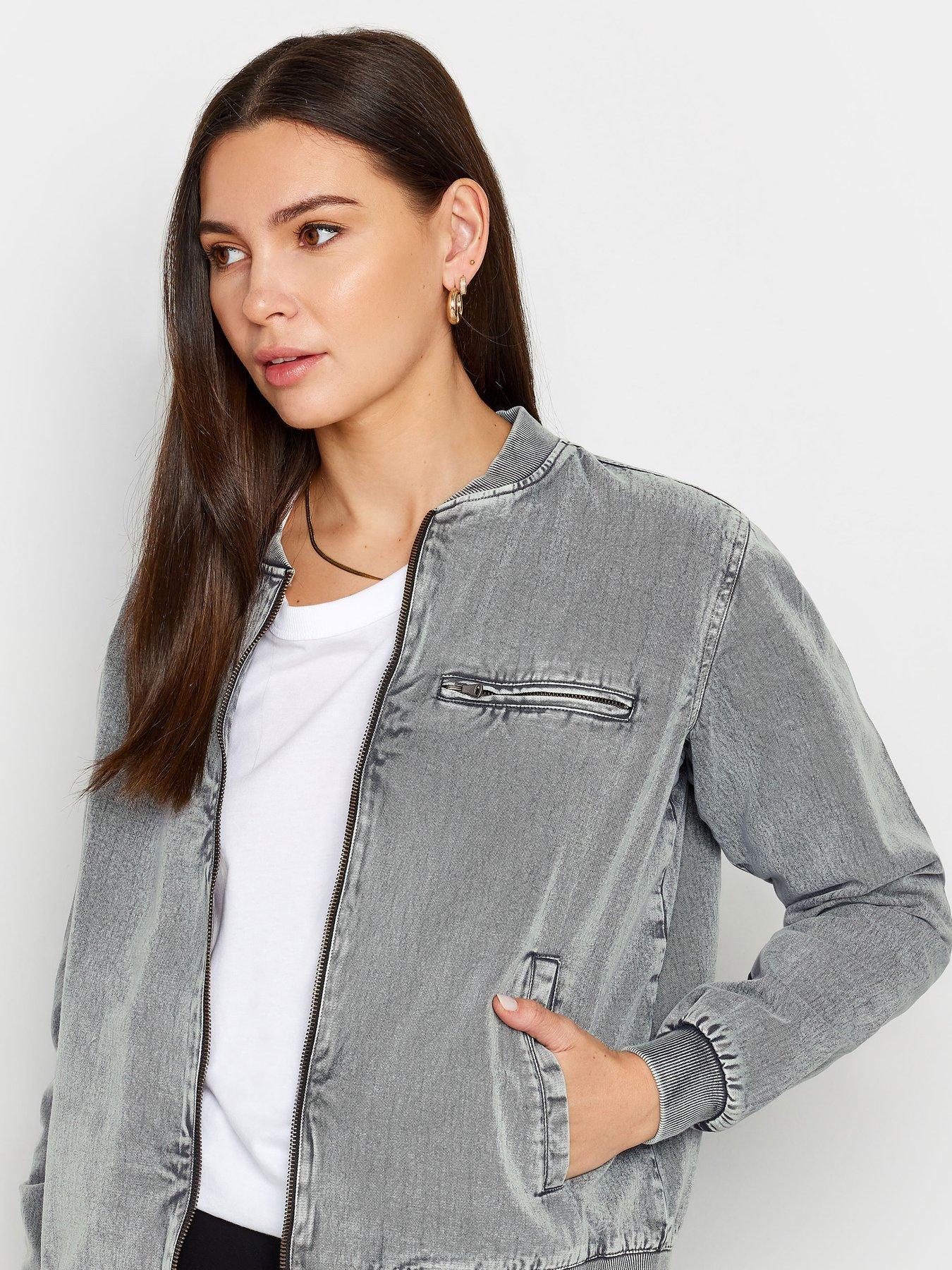 Long Tall Sally Acid Wash Bomber Jacket | Very