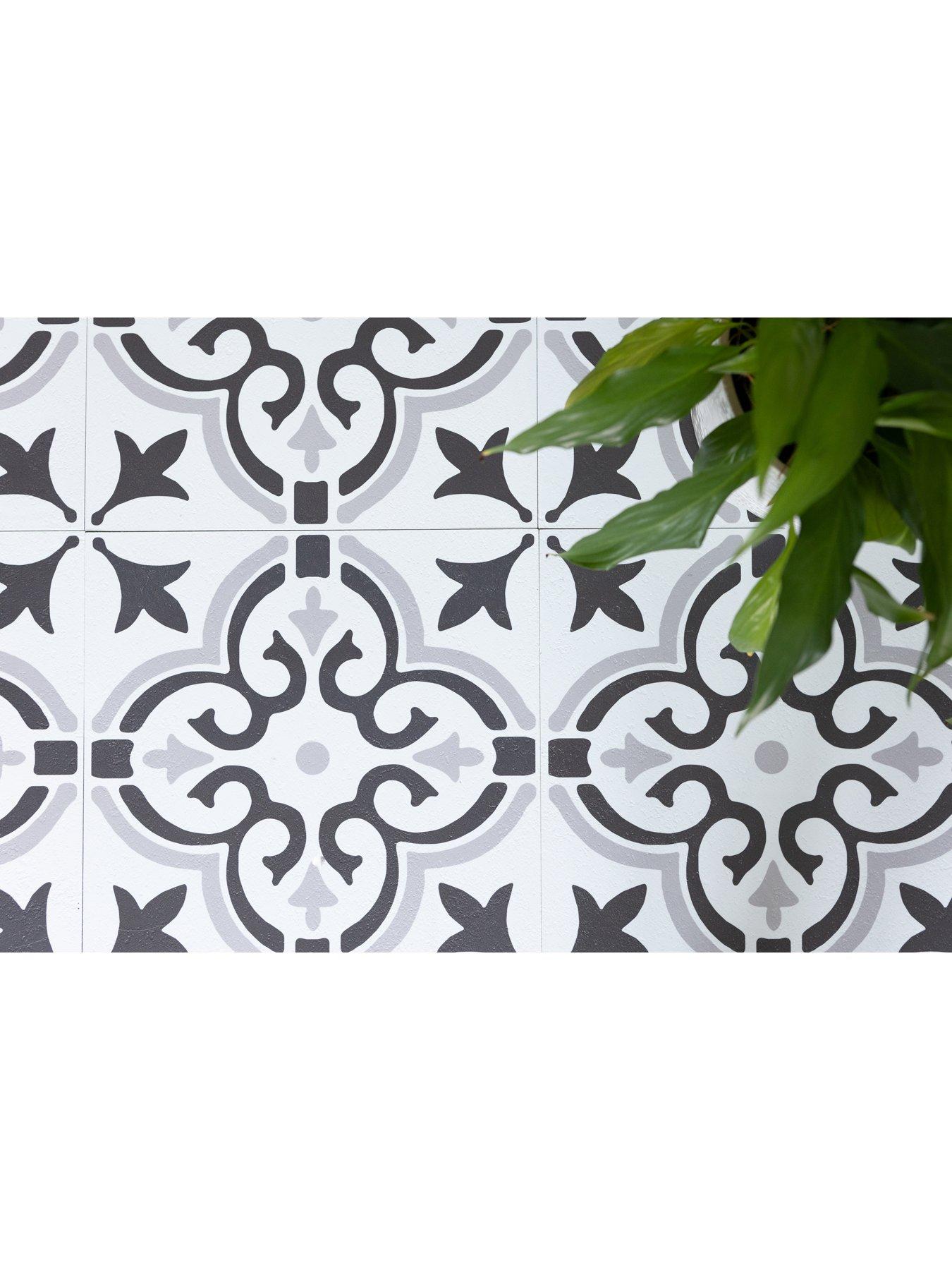 D-C-Fix Stencil Motif Grey 30.48cm X 30.48cm (pack 11 Tiles = 1sqm) | Very