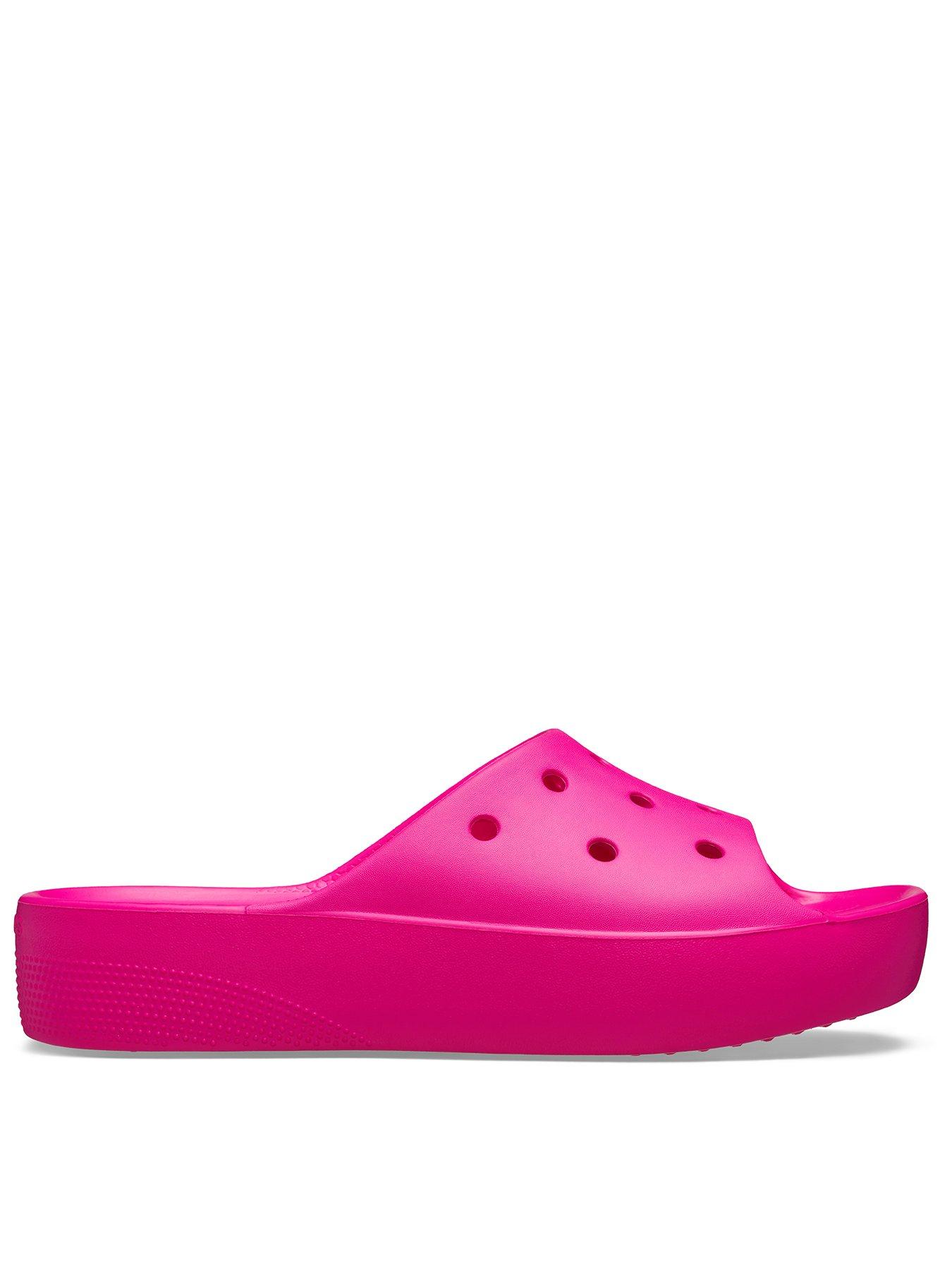 Crocs Classic Platform Slide - Pink Crush | Very.co.uk