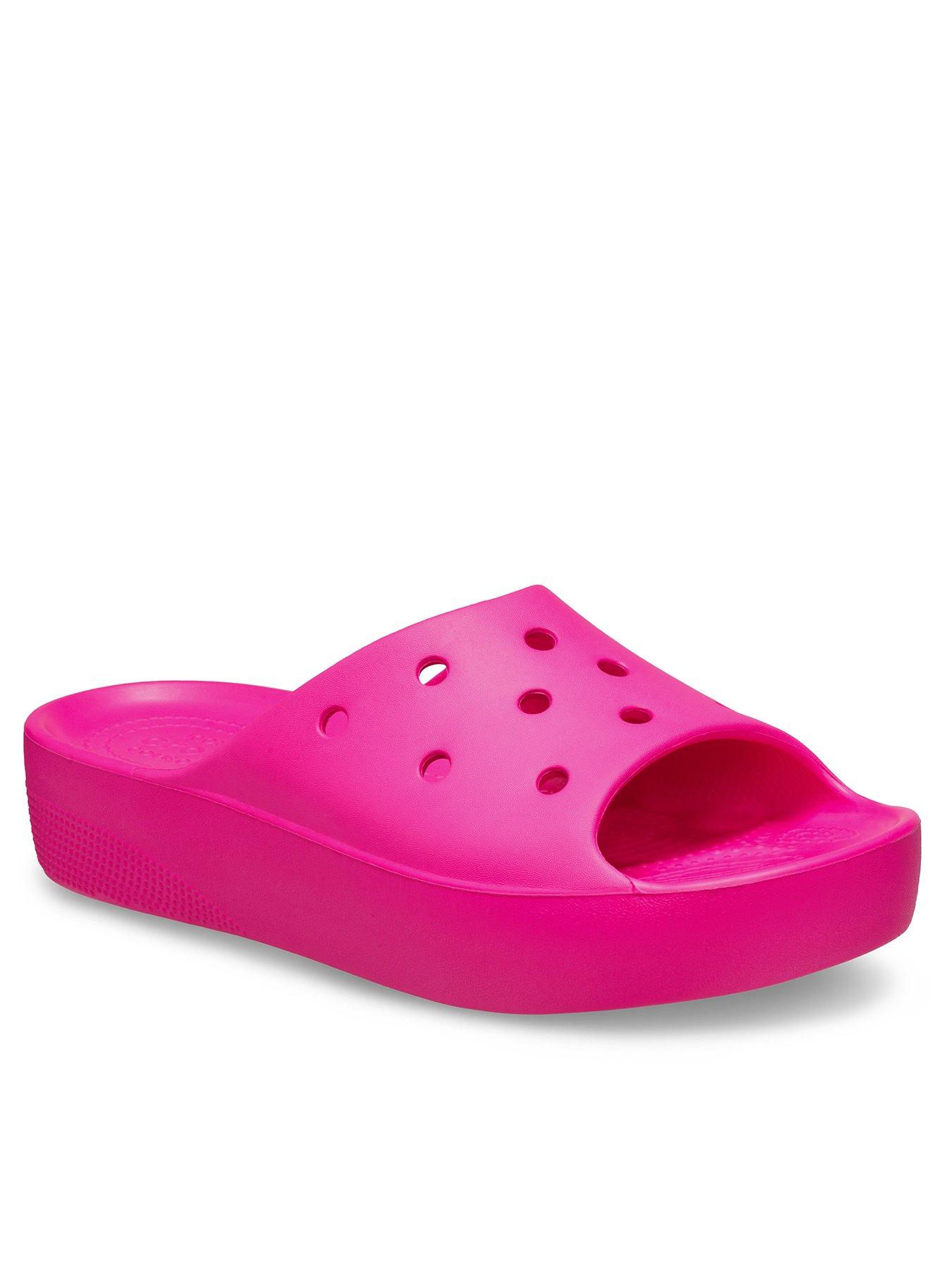 Crocs Classic Platform Slide - Pink Crush | Very.co.uk