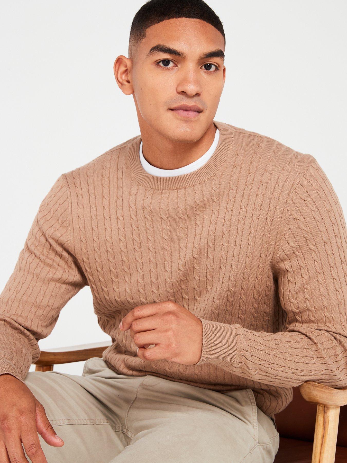 Everyday Cotton Rich Fine Gauge Cable Knit Jumper - Natural | Very