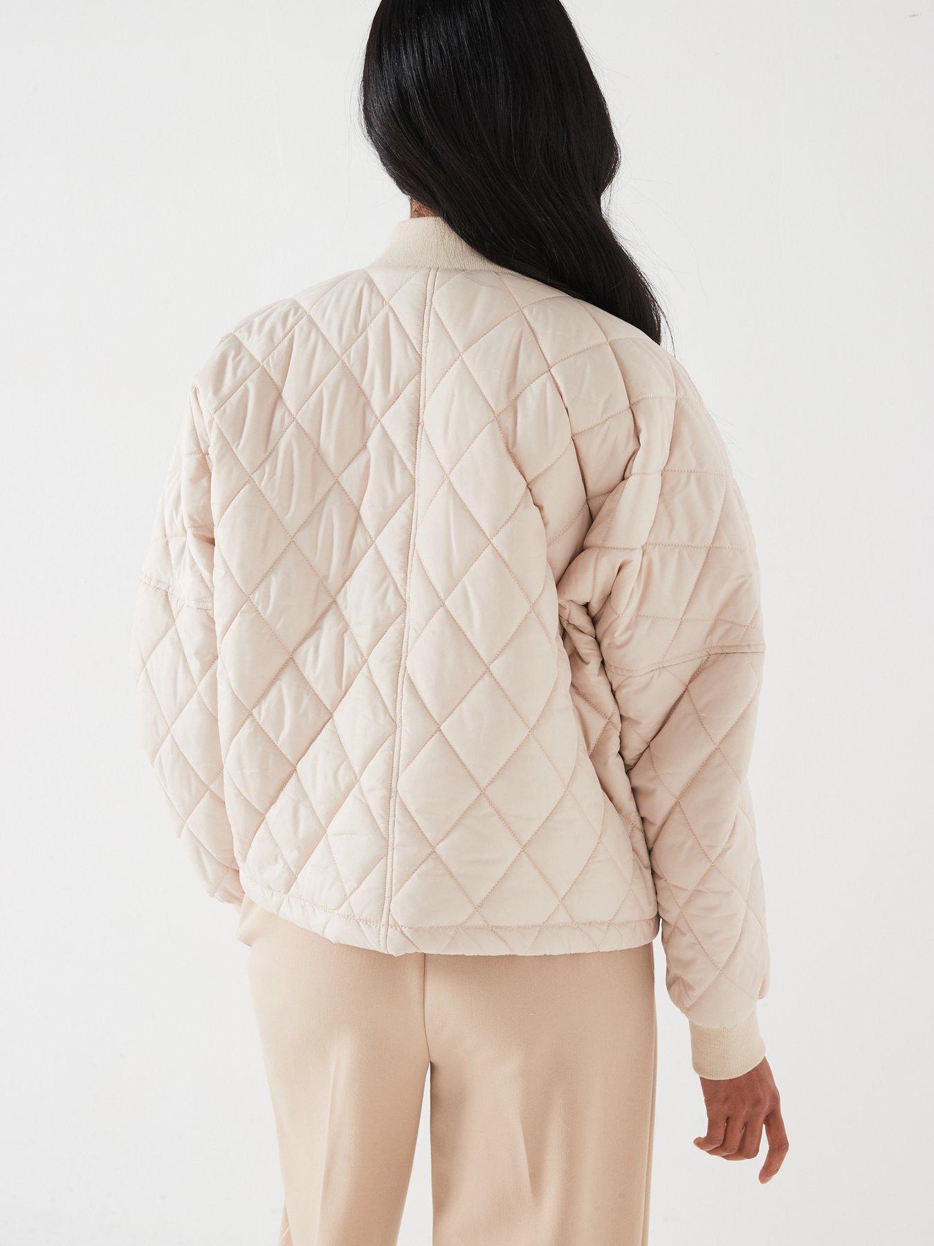 Everyday Short Quilted Bomber Jacket - Natural | Very