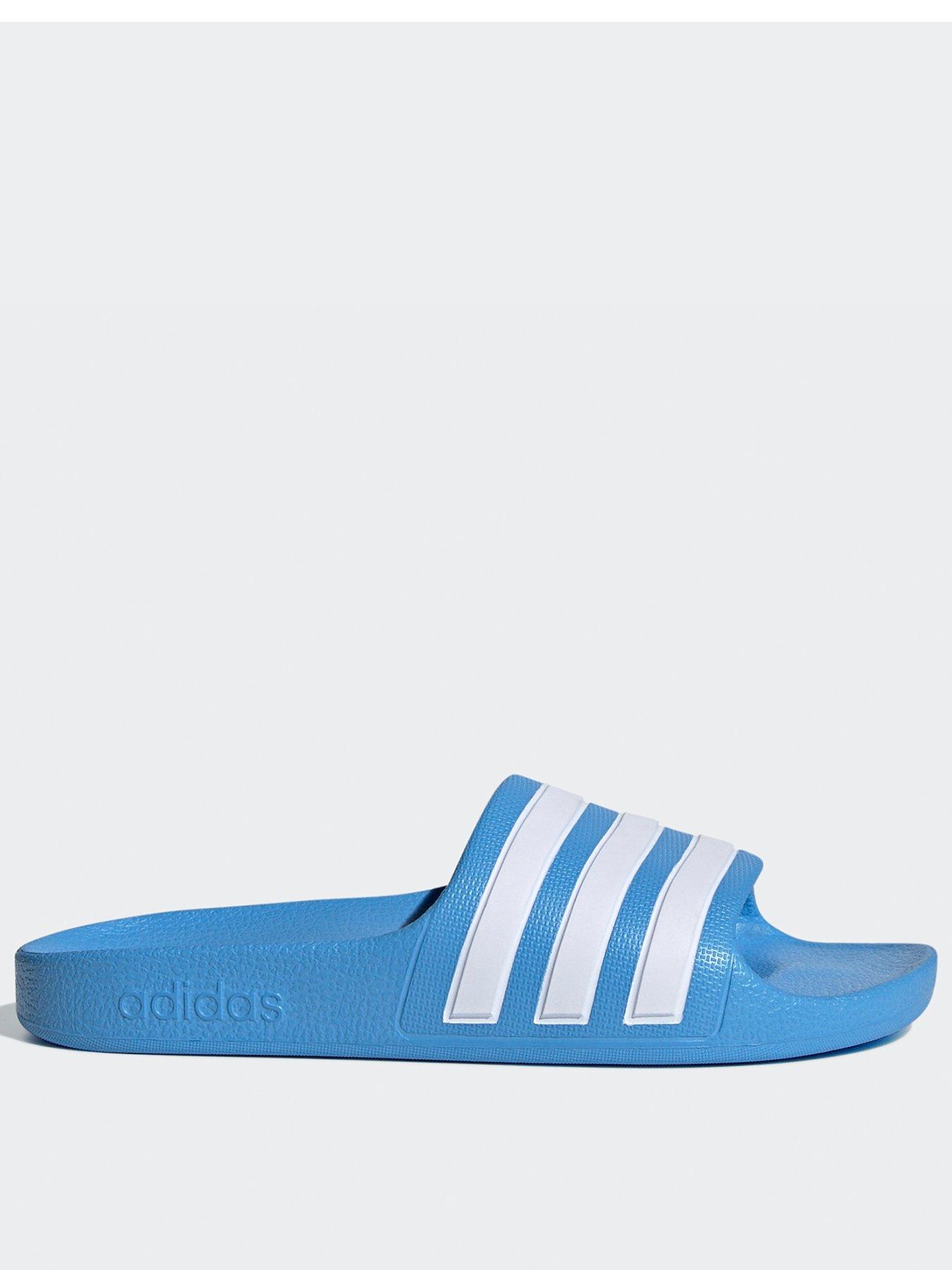 adidas Sportswear Kids Unisex Adilette Aqua Sliders - Light Blue | Very