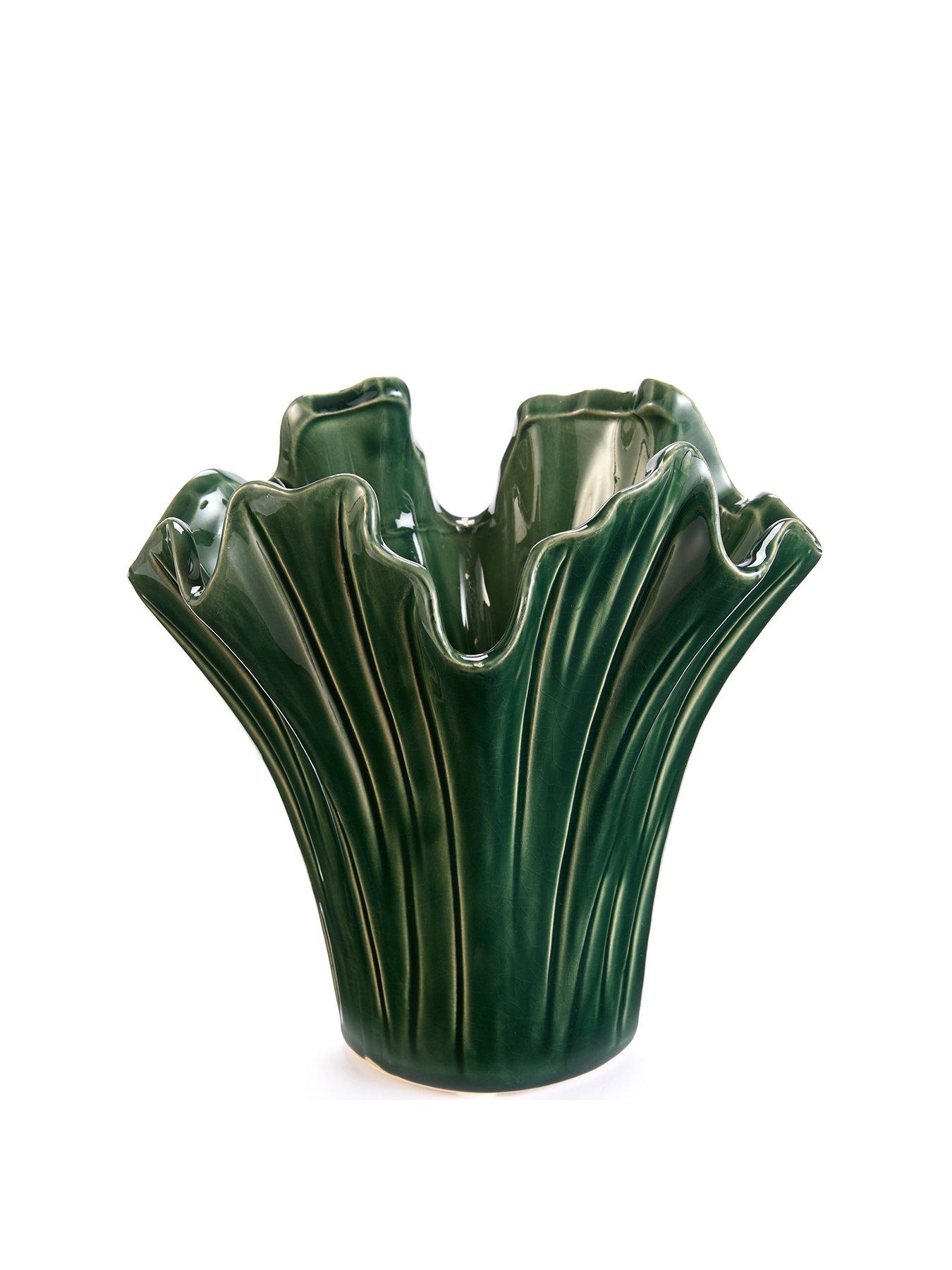 Very Home Dark Green Fluted Pot | Very