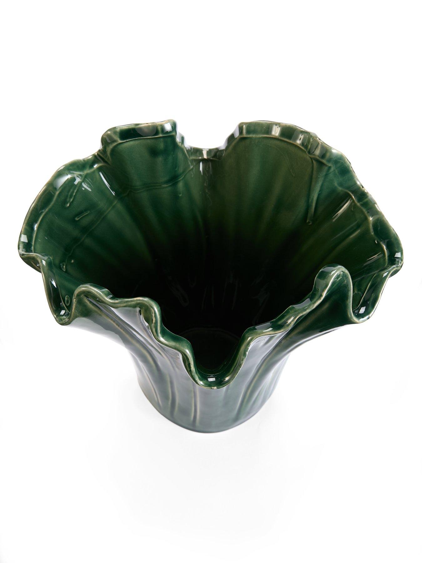 Very Home Dark Green Fluted Pot | Very