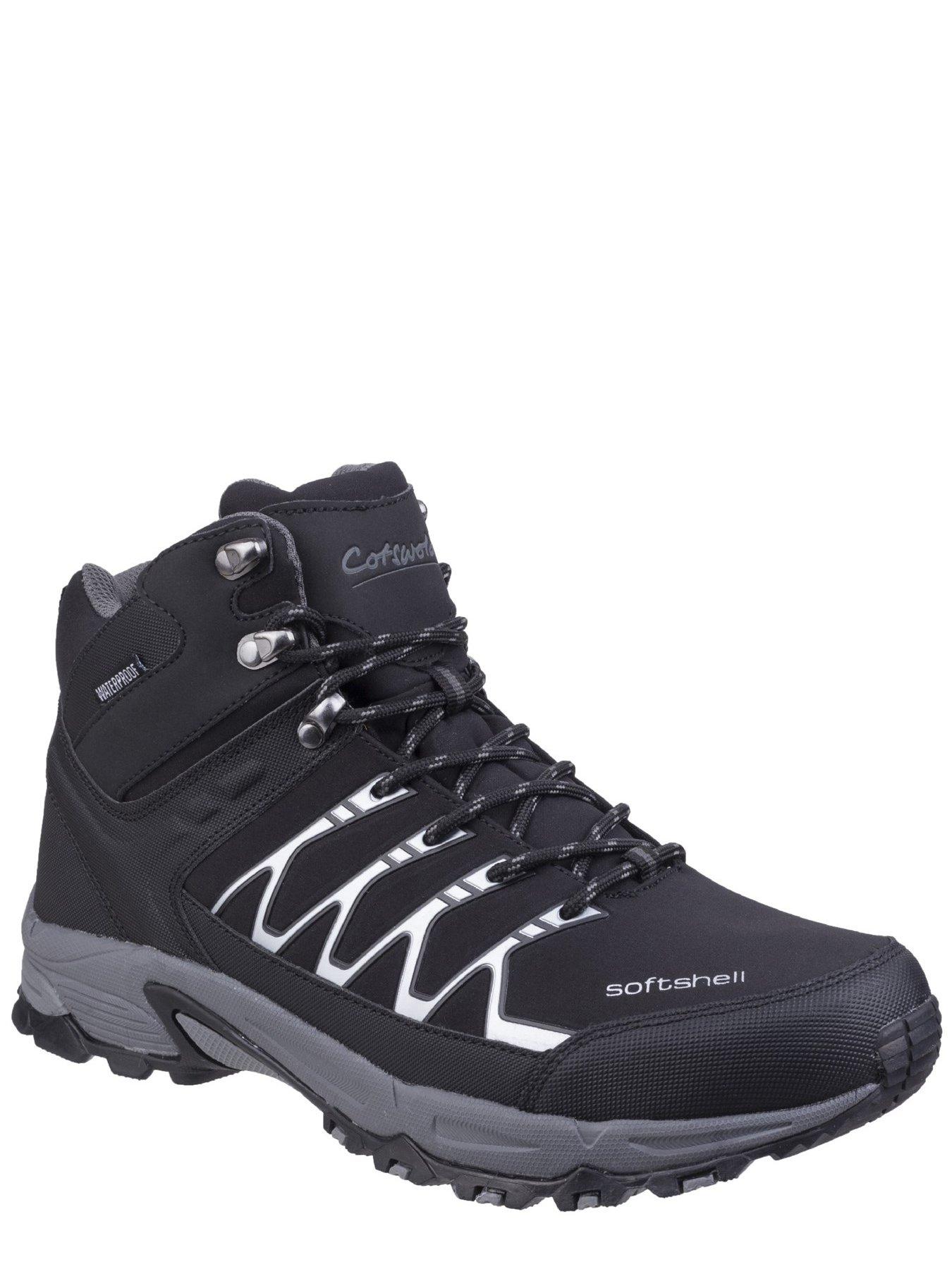 Cotswold Abbeydale Mid Mens Soft Shell Hiking Boot - Black | very.co.uk