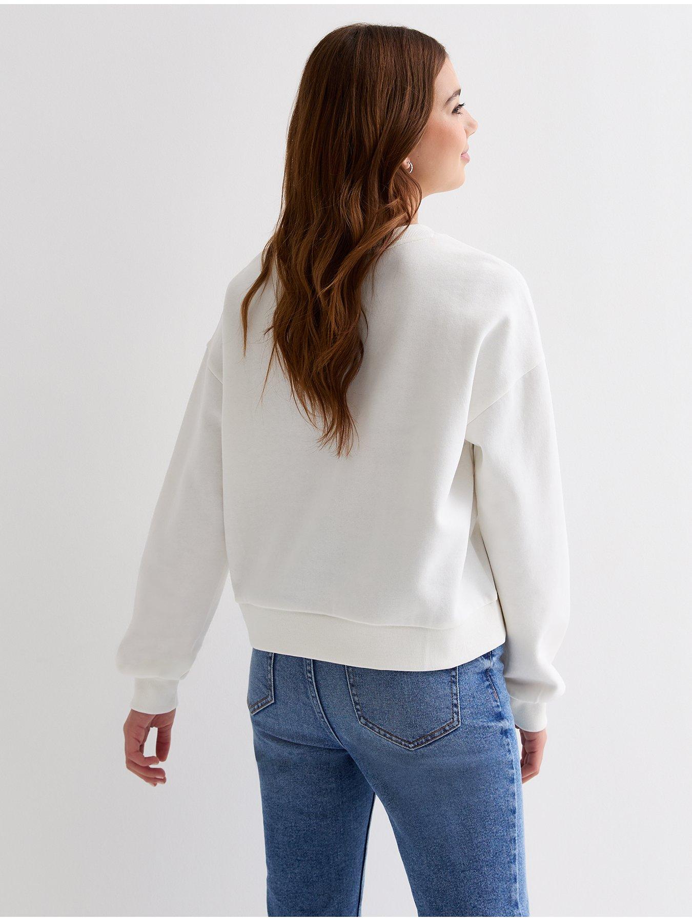 New Look 915 Girls Cream Monterey Logo Crew Neck Sweatshirt | Very.co.uk