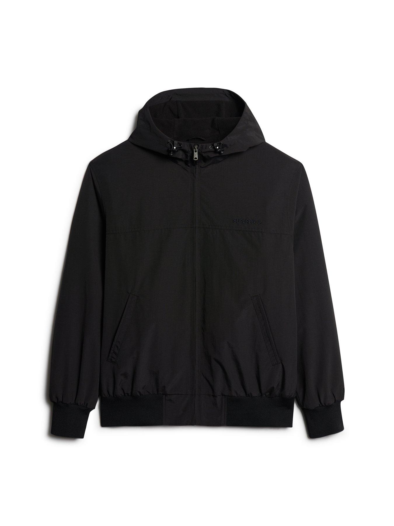Superdry Surplus Nylon Hooded Bomber Jacket - Black | Very