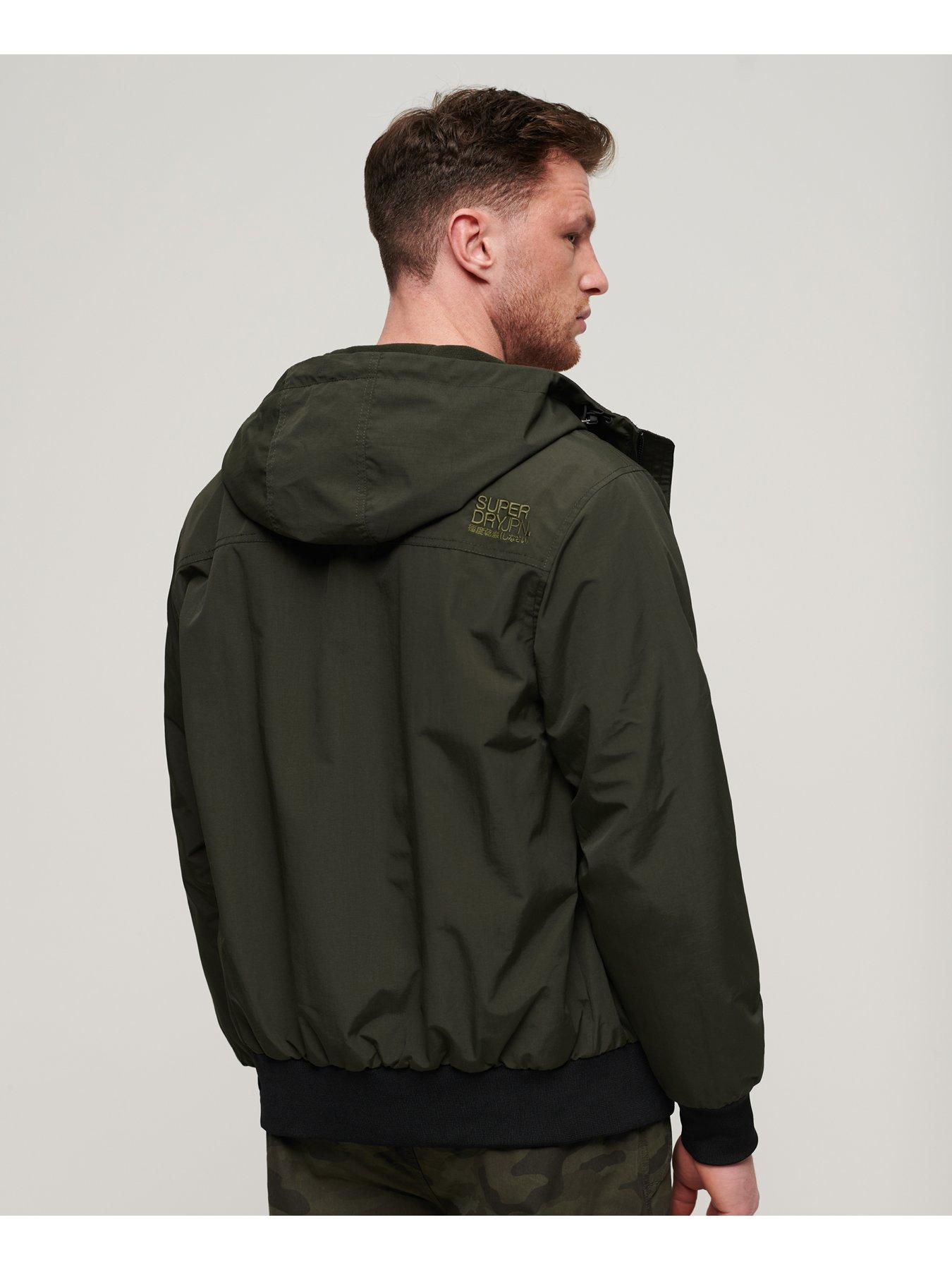 Superdry Surplus Nylon Hooded Bomber Jacket - Dark Green | Very