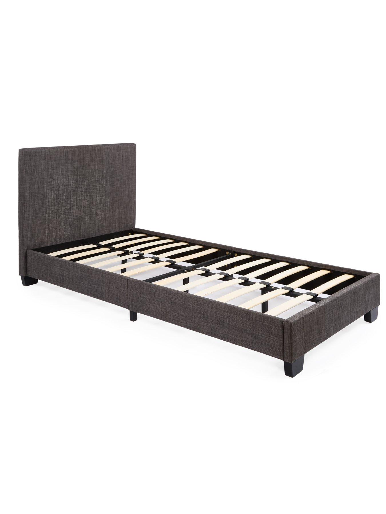 Very Home Riley Fabric Single Bed Frame with Mattress Options (Buy ...