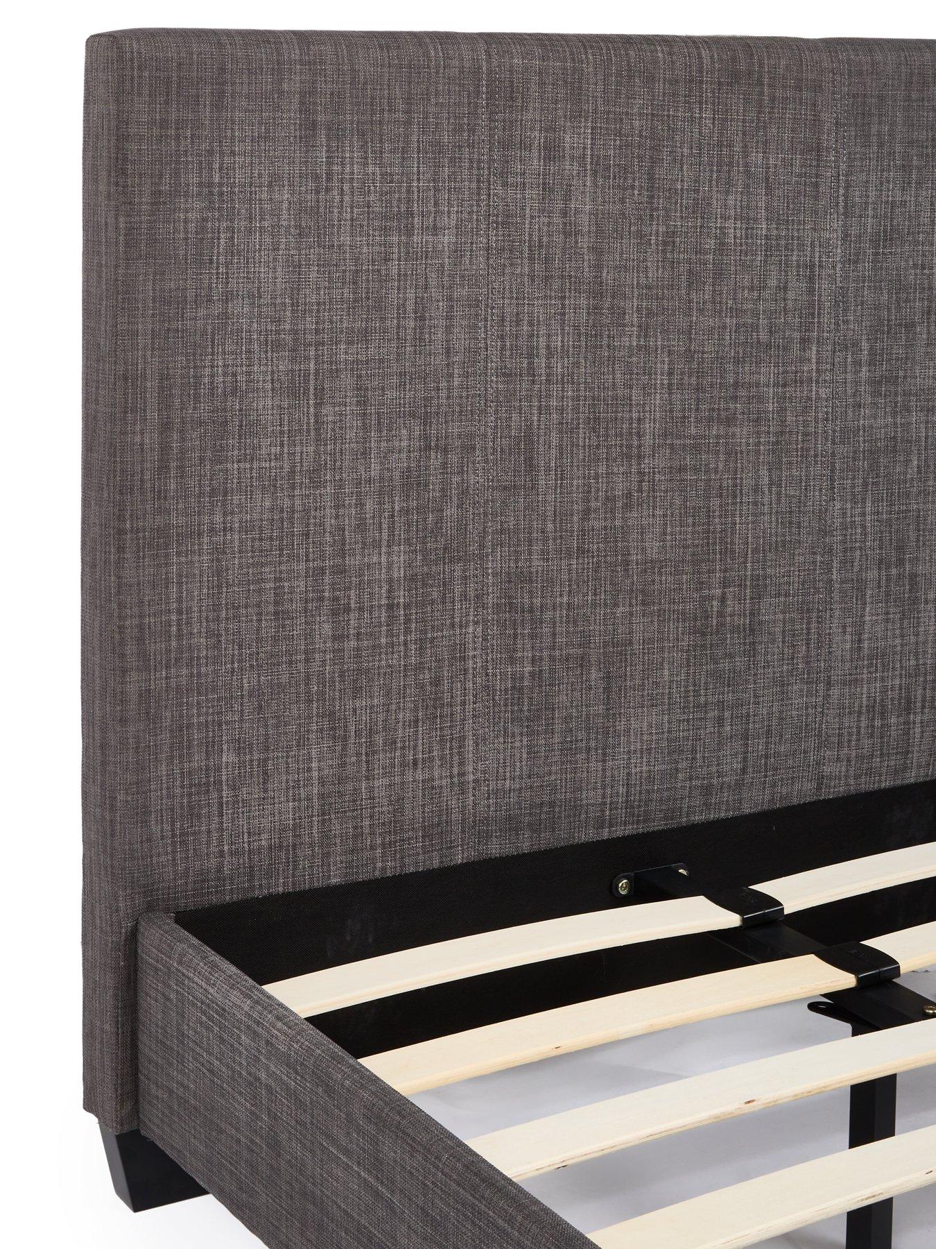 Very Home Riley Fabric Single Bed Frame with Mattress Options (Buy ...