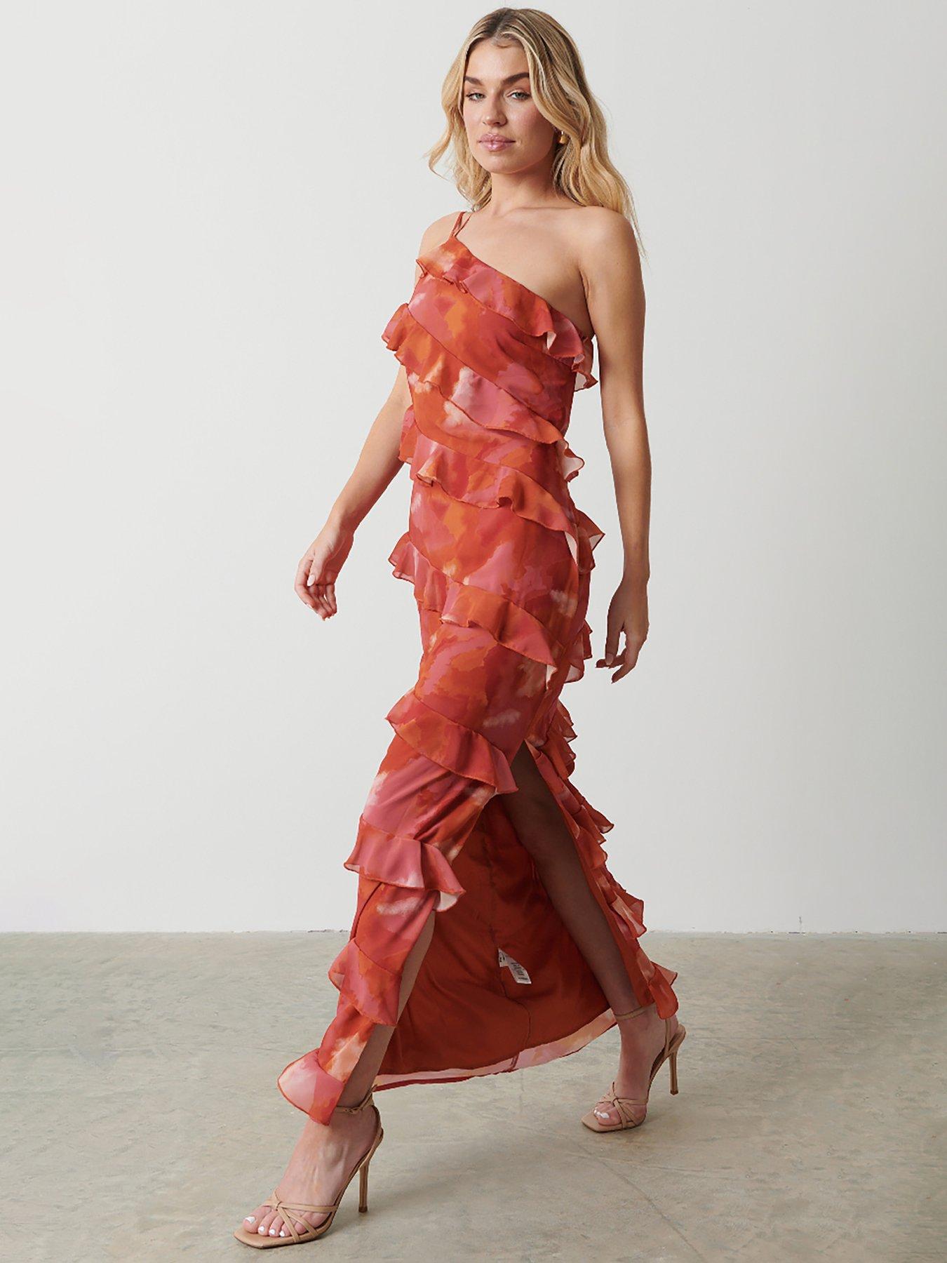 Pretty Lavish Paisley Ruffle Maxi Dress - Multi | Very