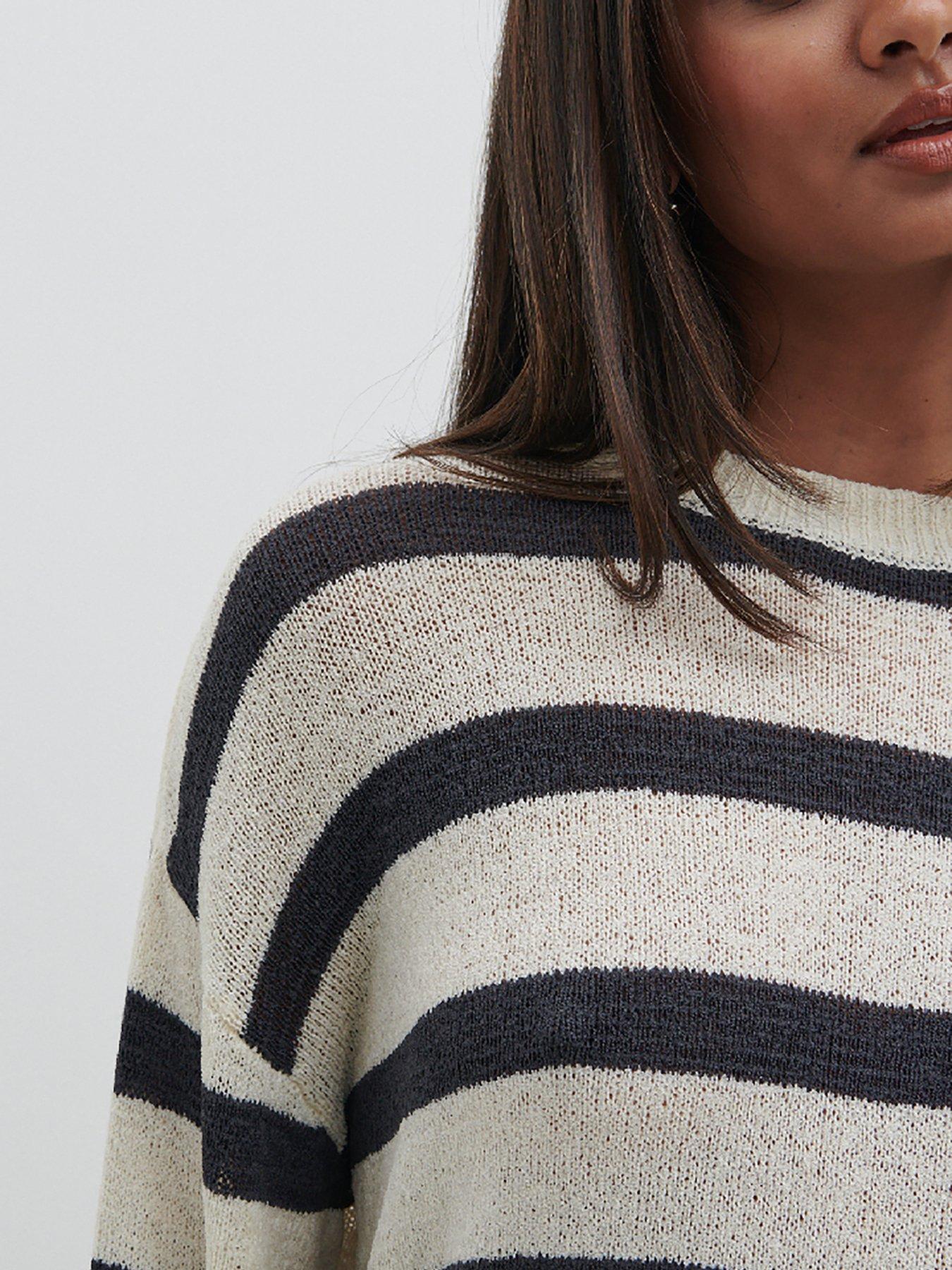 Pretty Lavish Dakota Stripe Knit Co-Ord Jumper - Cream | Very