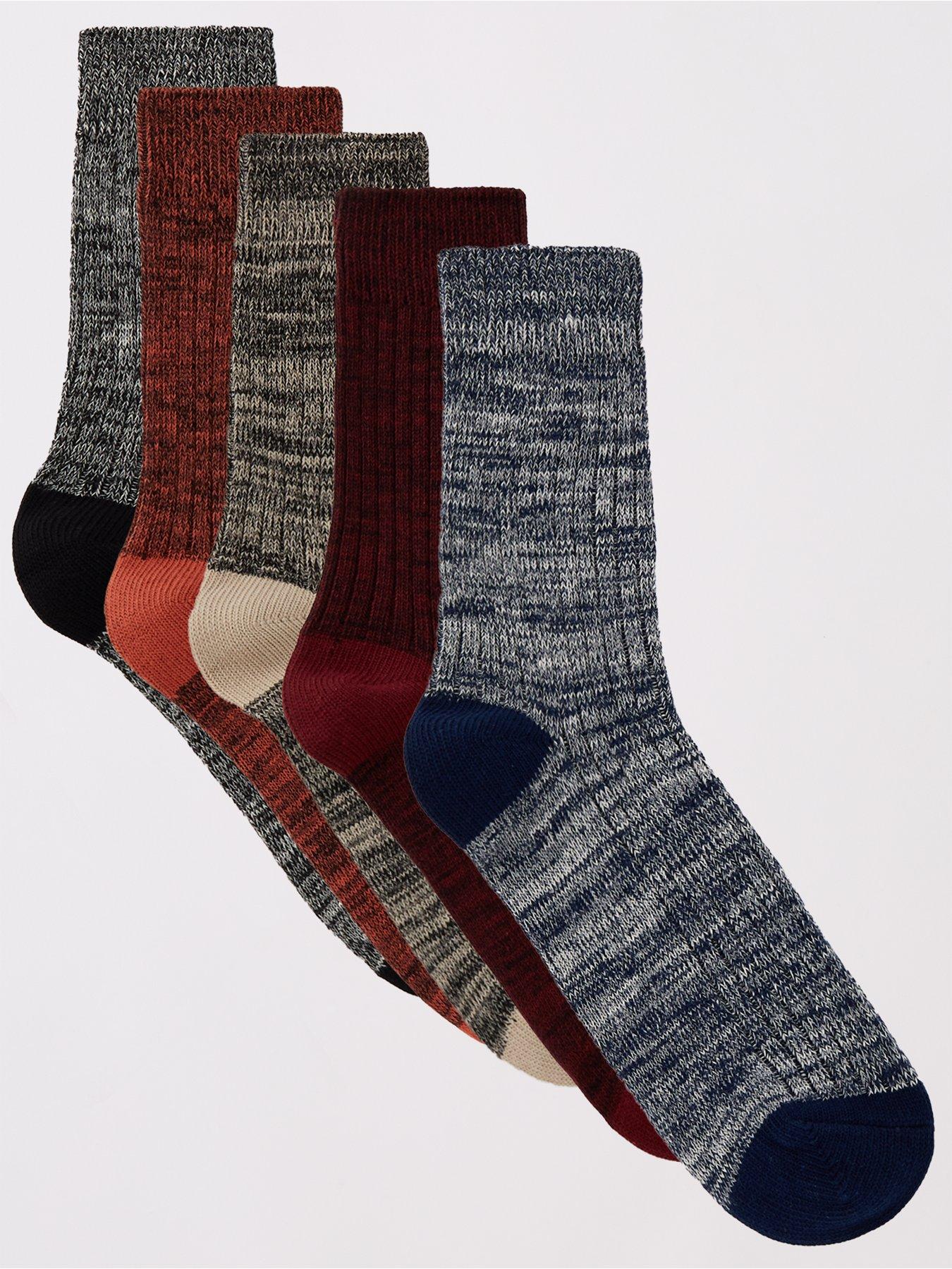 Everyday 5 Pack Textured Socks - Multi | Very