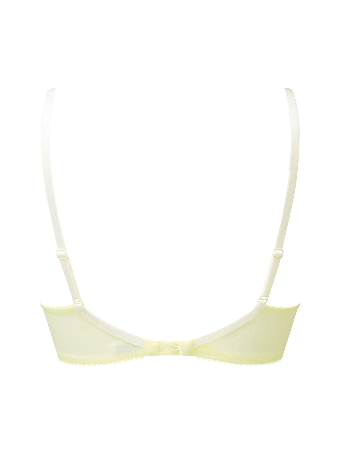 Gossard Superboost Lace Padded Plunge Bra - Yellow | Very.co.uk