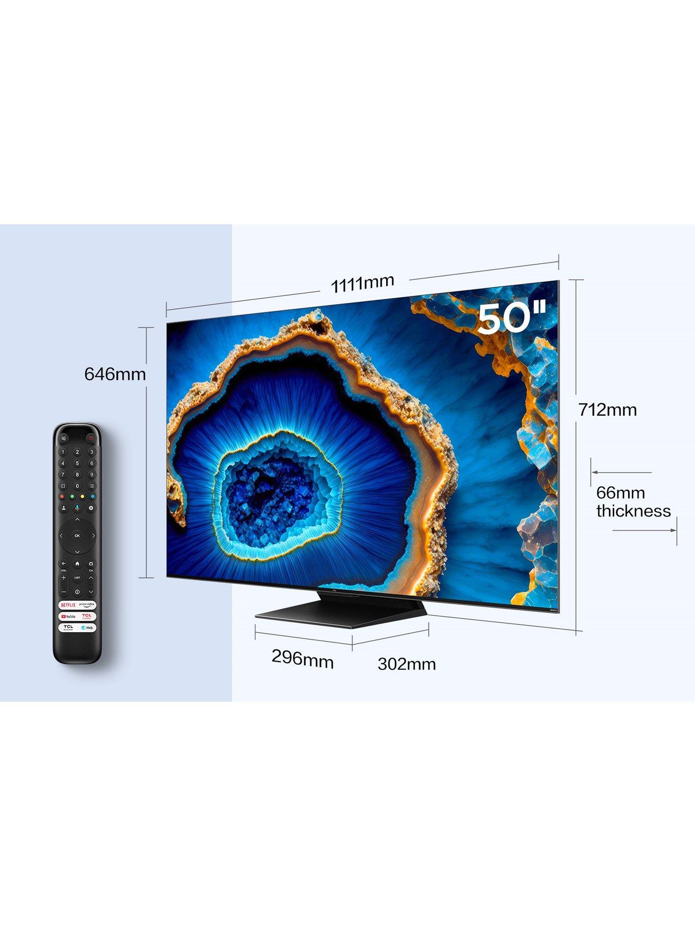 TCL 50C805K, 50 inch, QD-Mini LED, 4K, Smart Google TV | Very