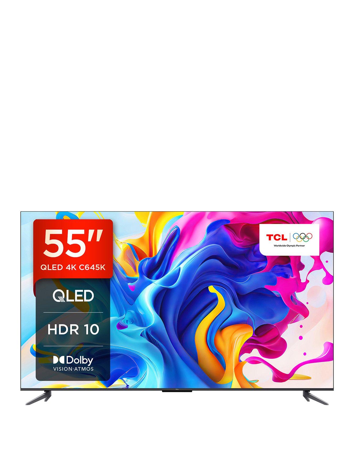 TCL 55C645K, 55 inch, 4K Ultra HD HDR, QLED Smart TV with Google ...