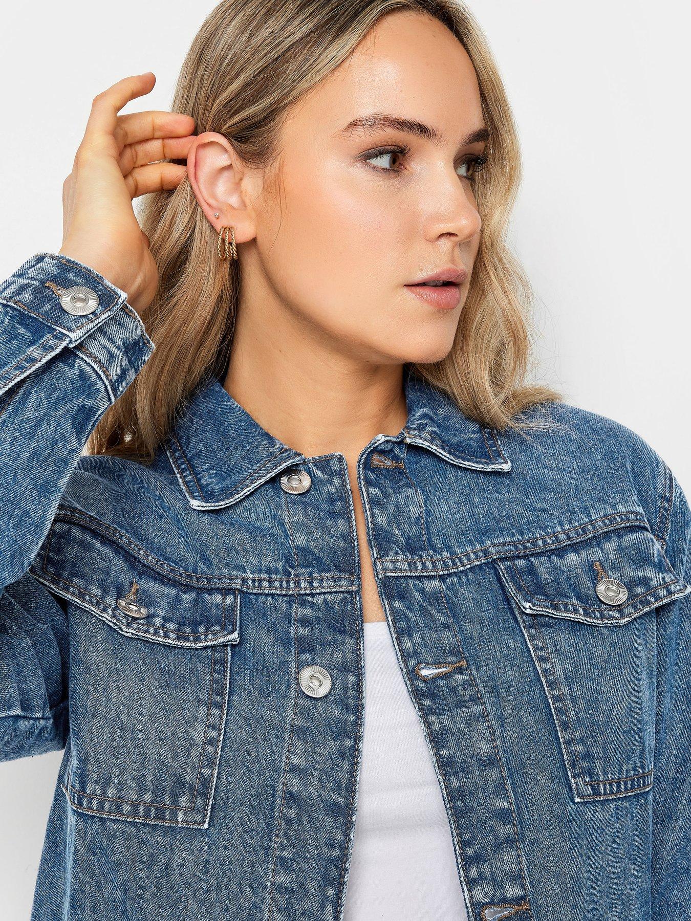 Long Tall Sally Tall Mid Blue Pocket Denim Jacket | Very