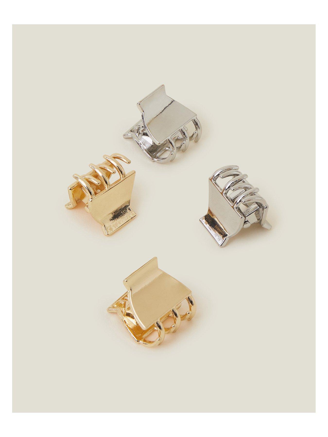 Accessorize 4-pack Mini Metal Claw Clips | very.co.uk