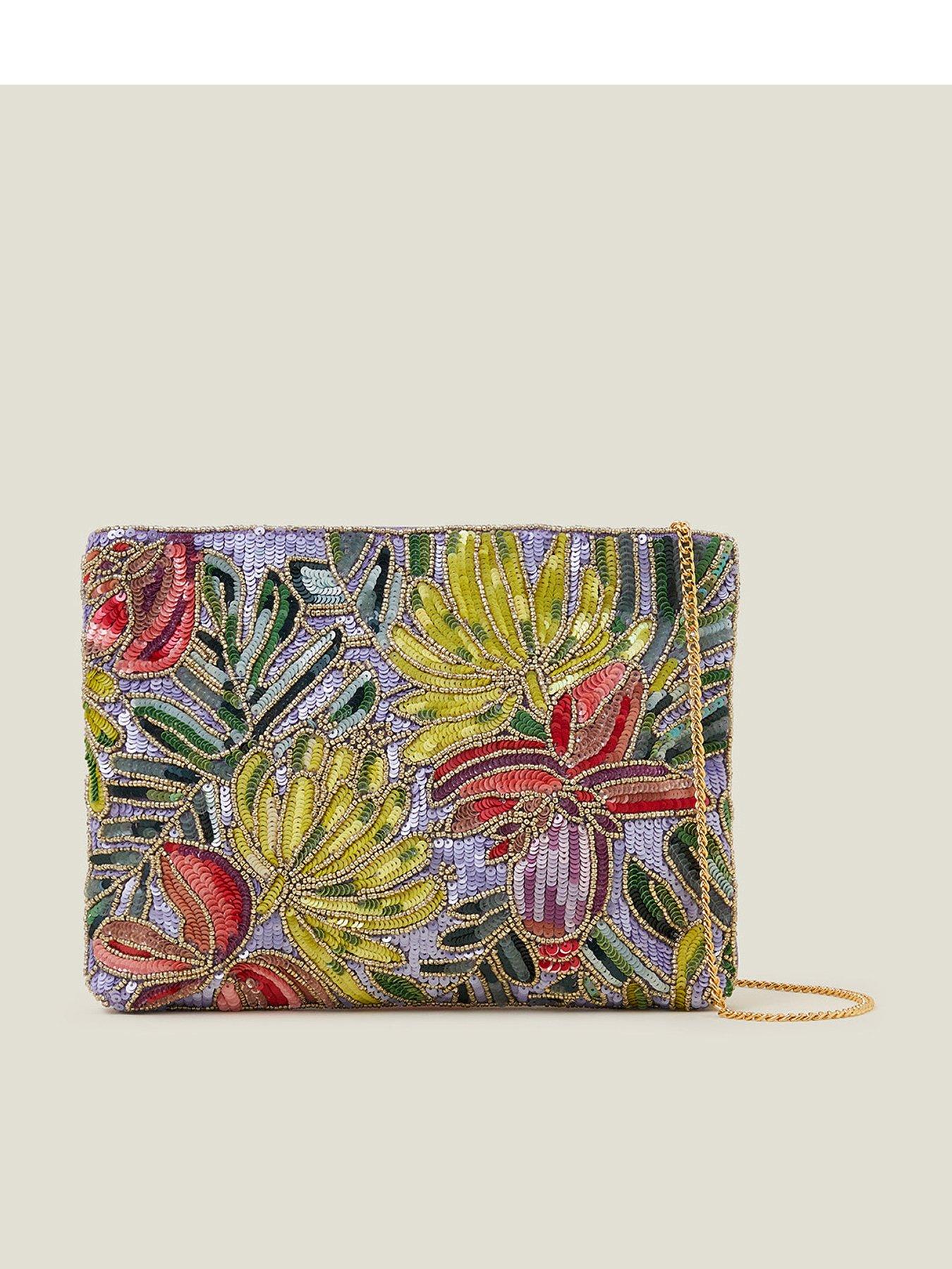 Accessorize Zip Top Embelished Clutch | Very