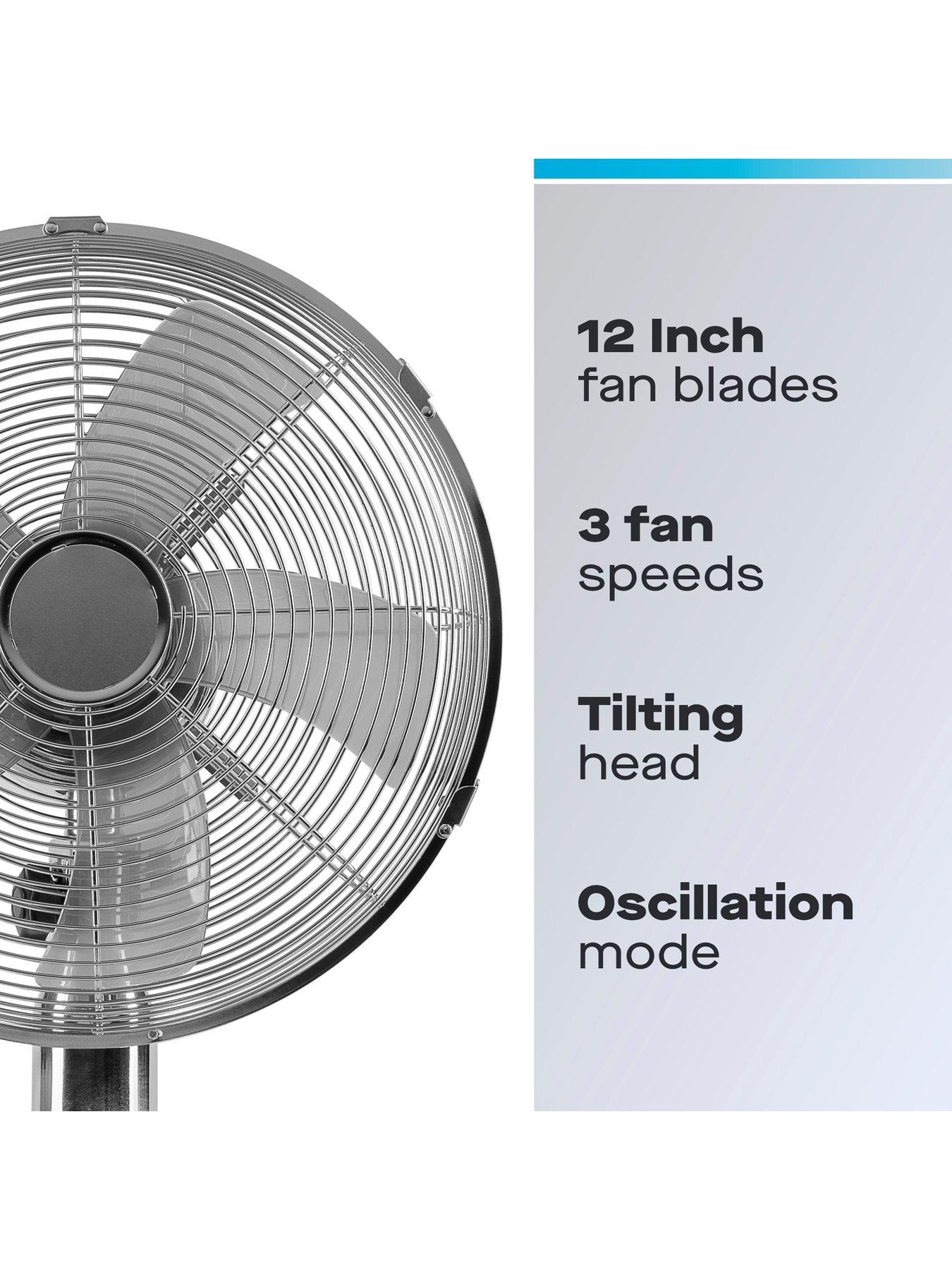 Daewoo 12-inch Metal Desk Fan | Very