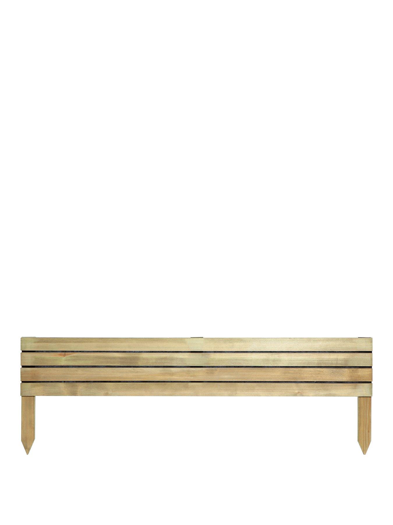 Rowlinson 8" Ledbury Slat Edging (Pack of 4) | very.co.uk