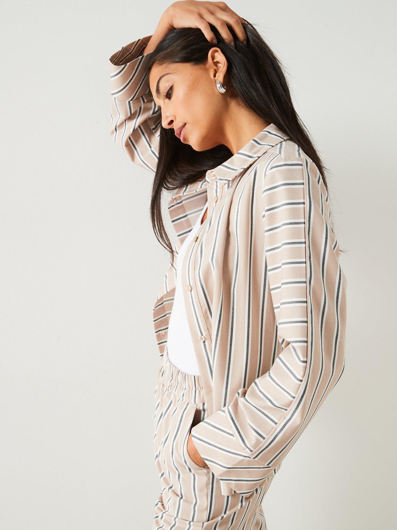 V by Very Cut About Stripe Shirt - Print | Very