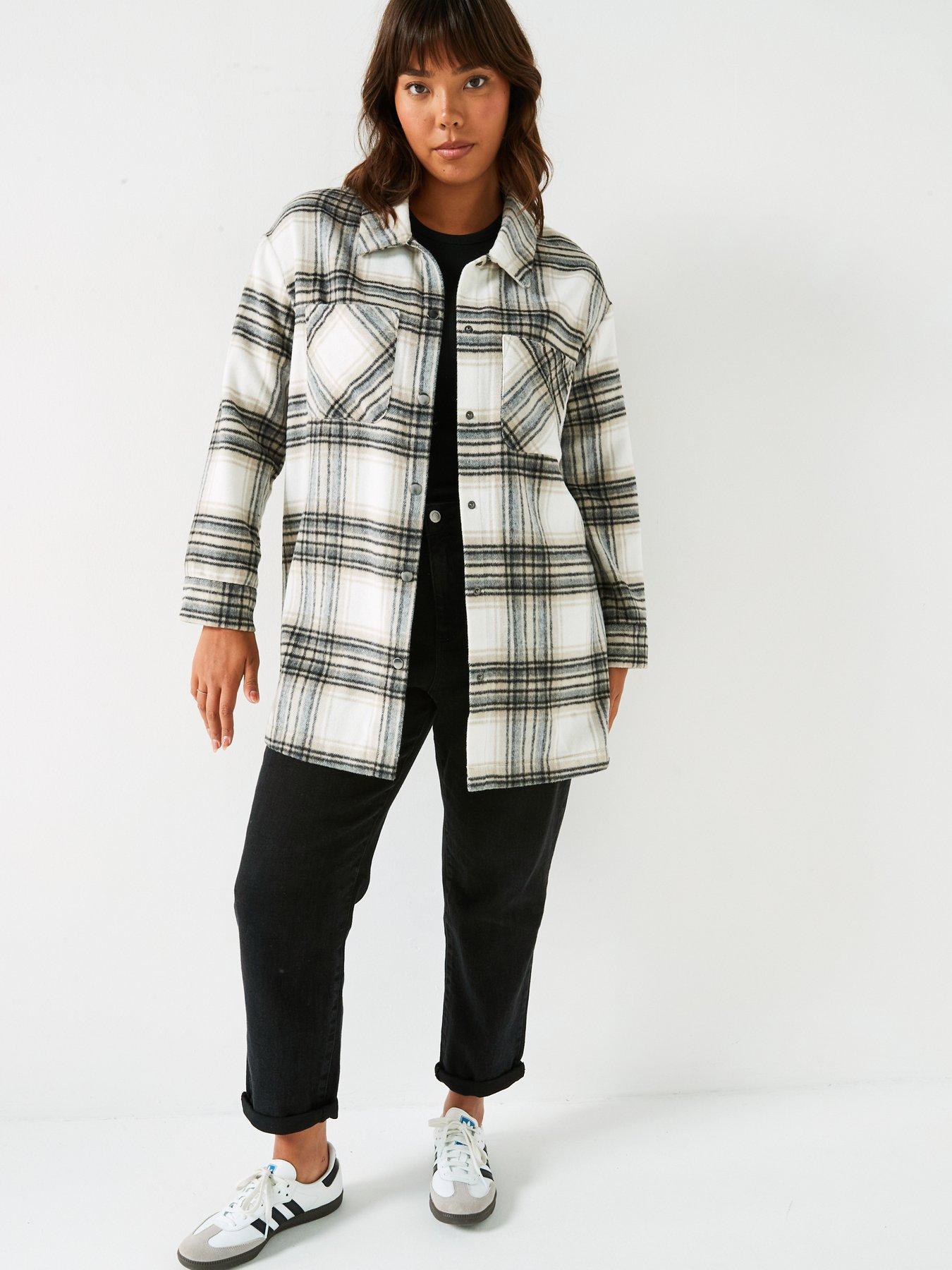 V by Very Curve Check Shacket - Multi | Very