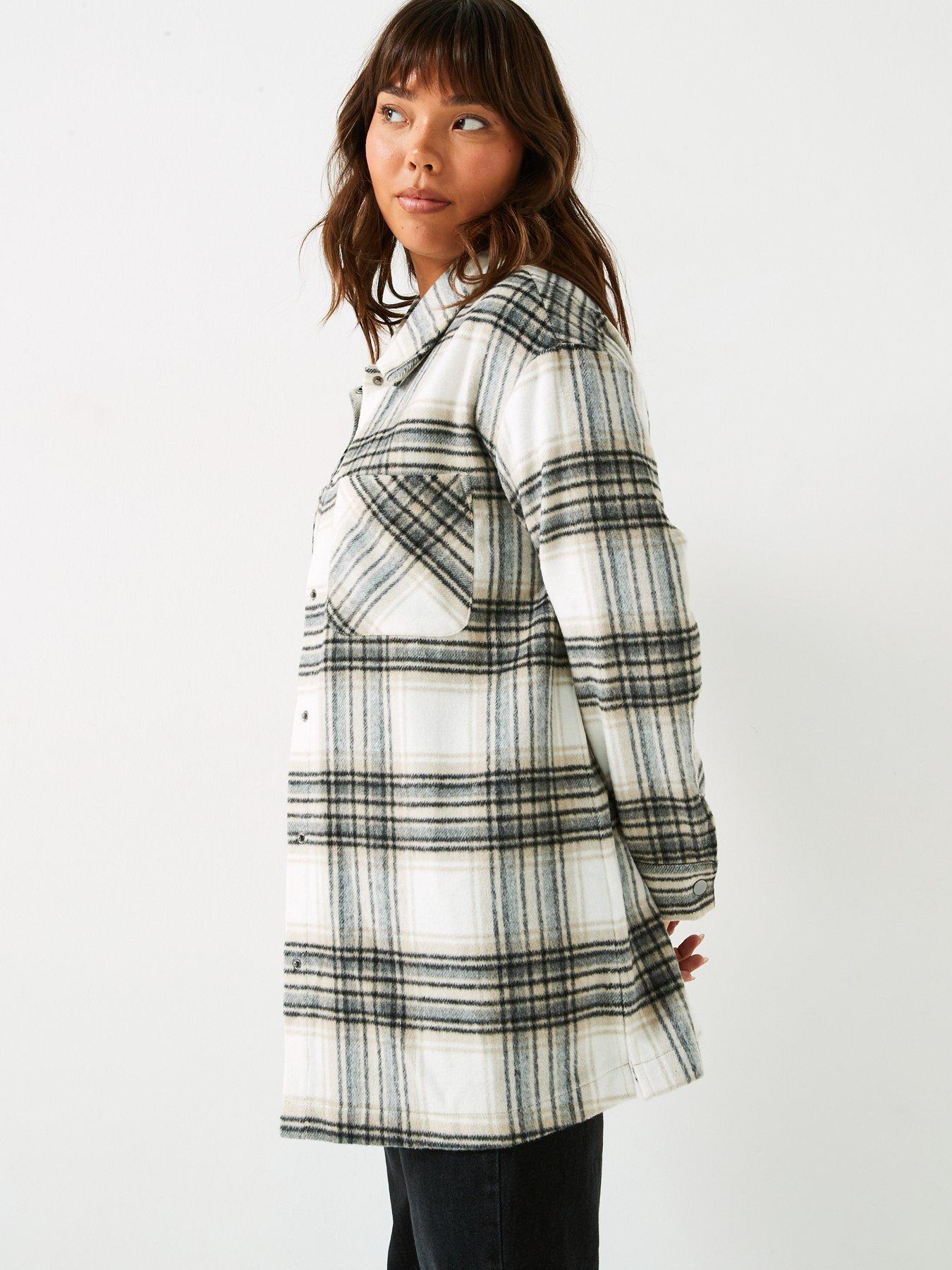 V by Very Curve Check Shacket - Multi | Very