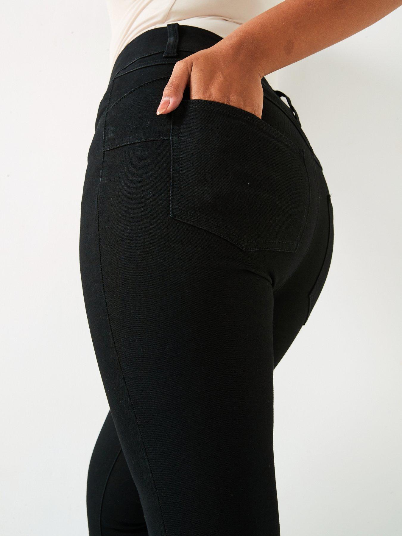 V by Very Curve High Waisted Shaping Stretch Skinny Jean - Black | Very