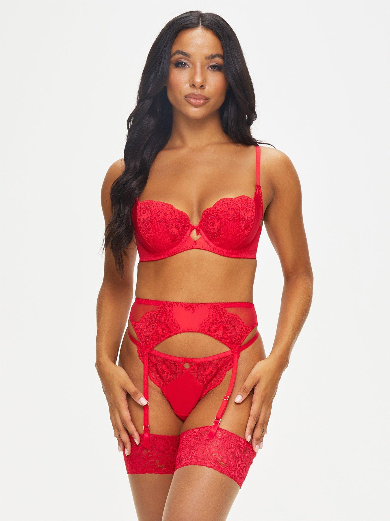 Ann Summers Bras Honoured Padded Balcony Bra Red Very