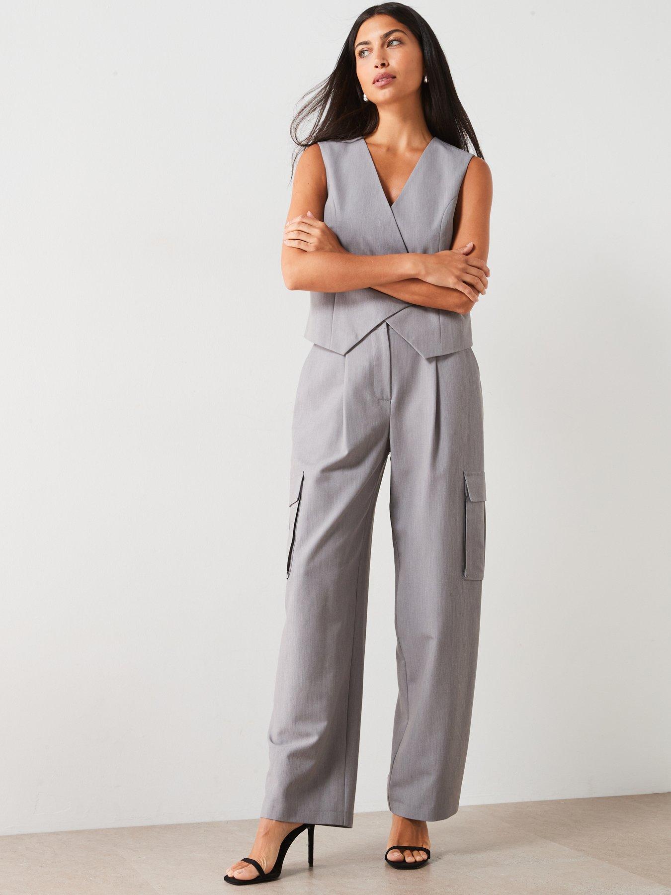 V by Very Formal Cargo Trouser - Grey | Very